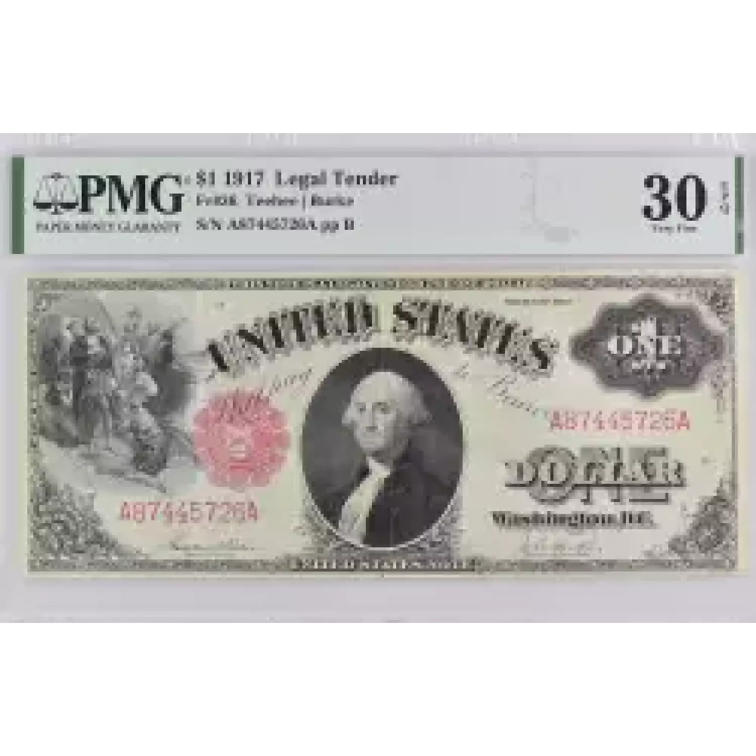 1917 $1 Legal Tender Issues 36 PMG 30 EPQ - Old Pueblo Coin