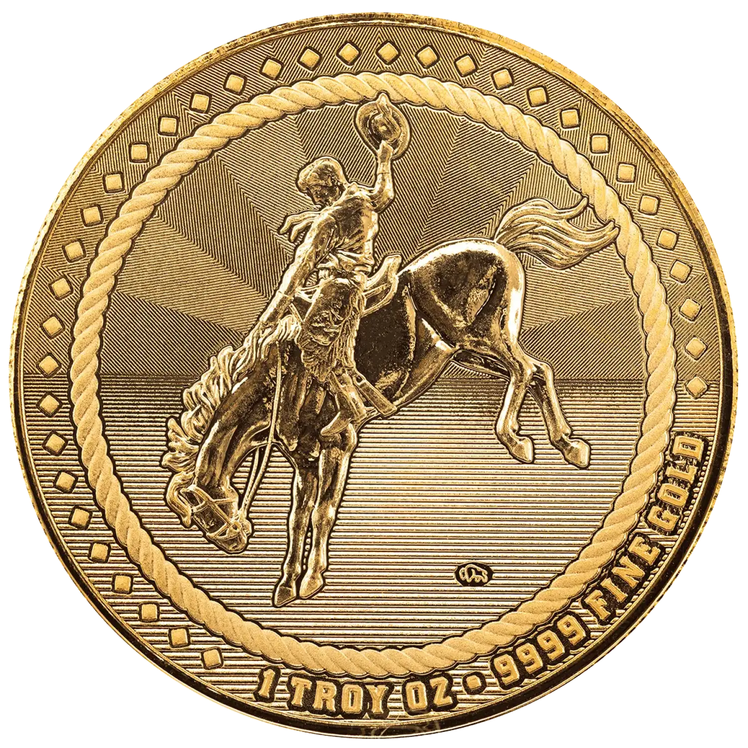 1 oz Cowboy - Buffalo Privy Gold Round - Old Pueblo Coin