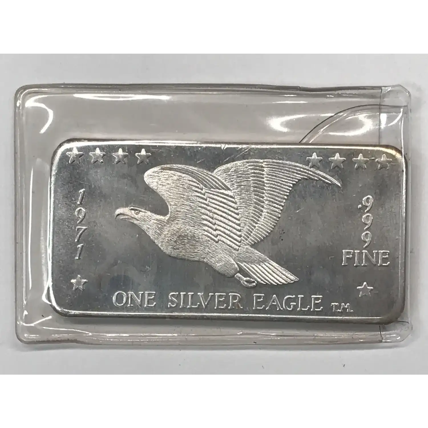 1971 1 oz Silver Bar W H Foster One (1) Silver Eagle - Old Pueblo Coin
