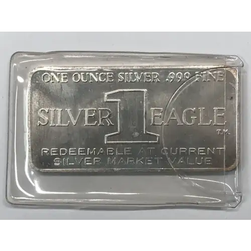 1971 1 oz Silver Bar W H Foster One (1) Silver Eagle - Old Pueblo Coin