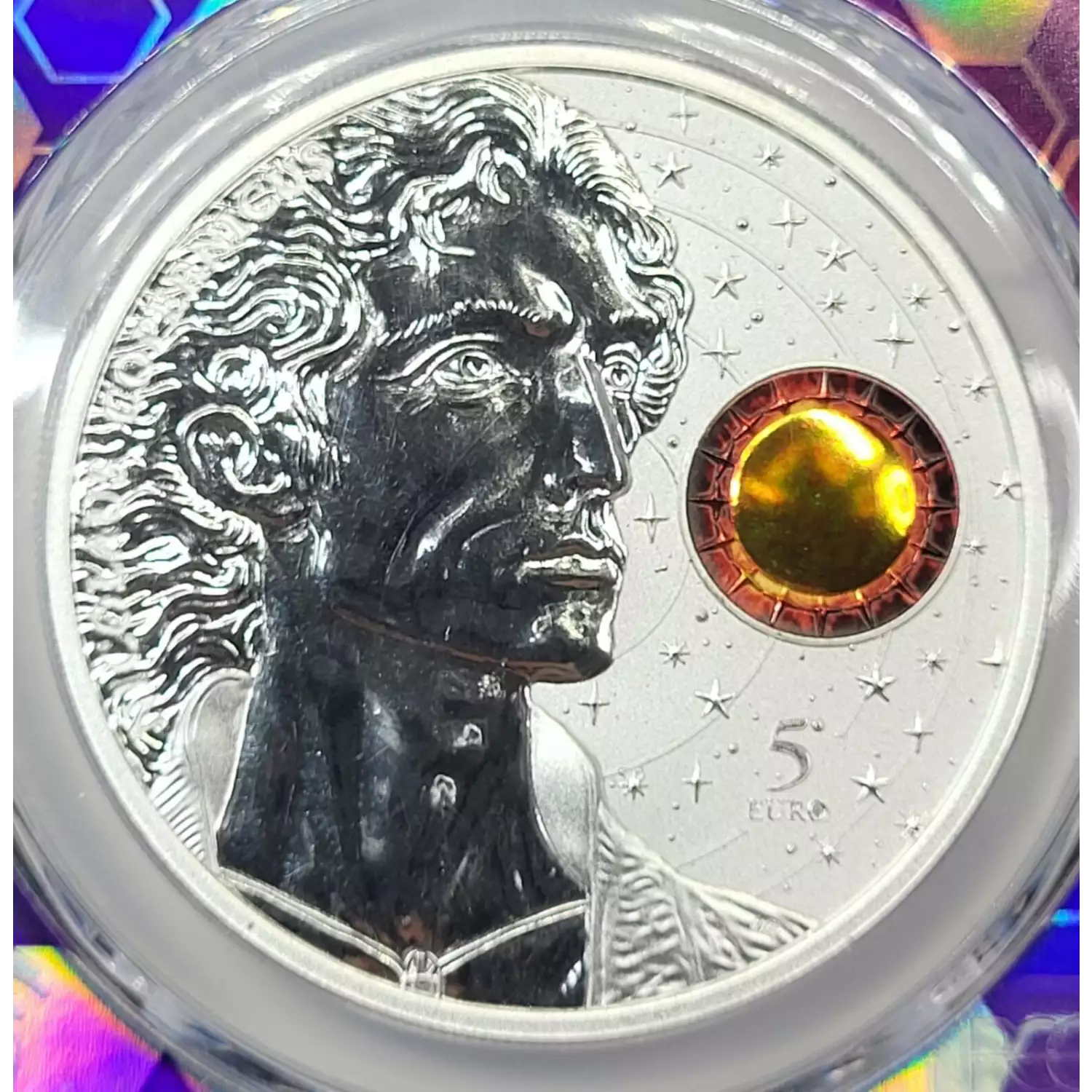 2023-GM 1 oz Silver PCGS MS-69 Malta Copernicus Colorized - Old Pueblo Coin