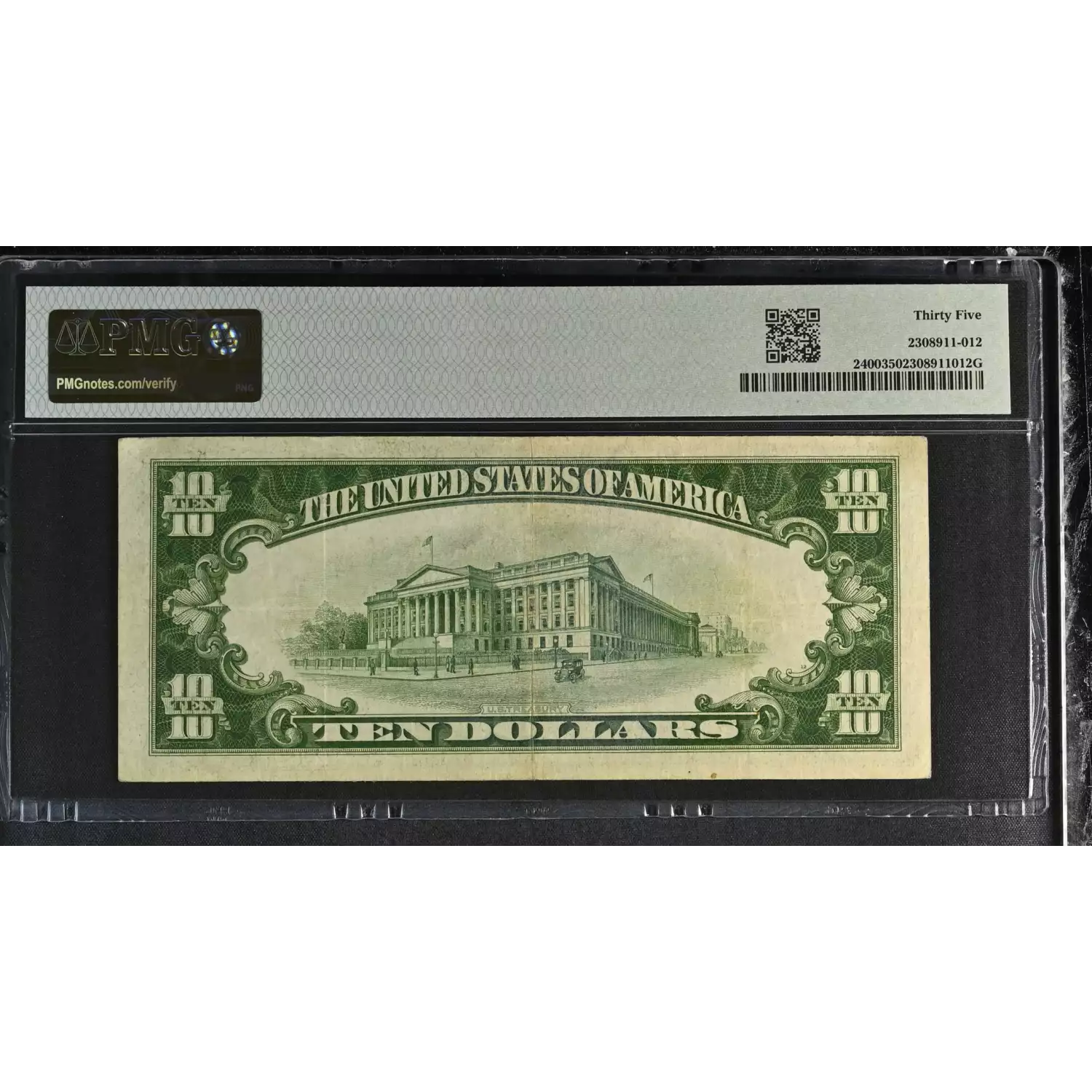 1928 $10 Gold Certificate FR# 2400 PMG Ch VF 35 - Old Pueblo Coin