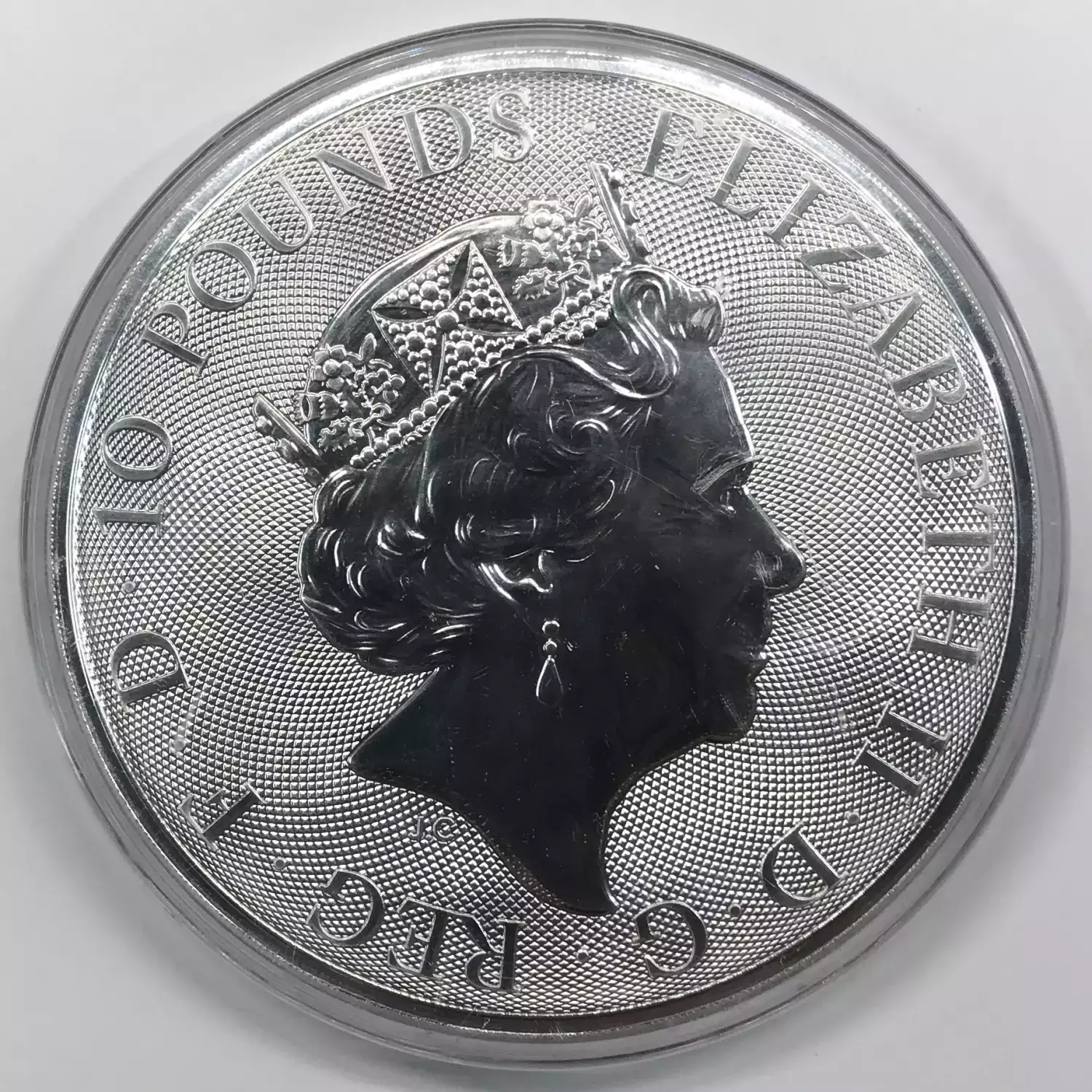 2018 10 oz Silver Coin Red Dragon of Wales UK Queen's Beasts 10 Pounds ...