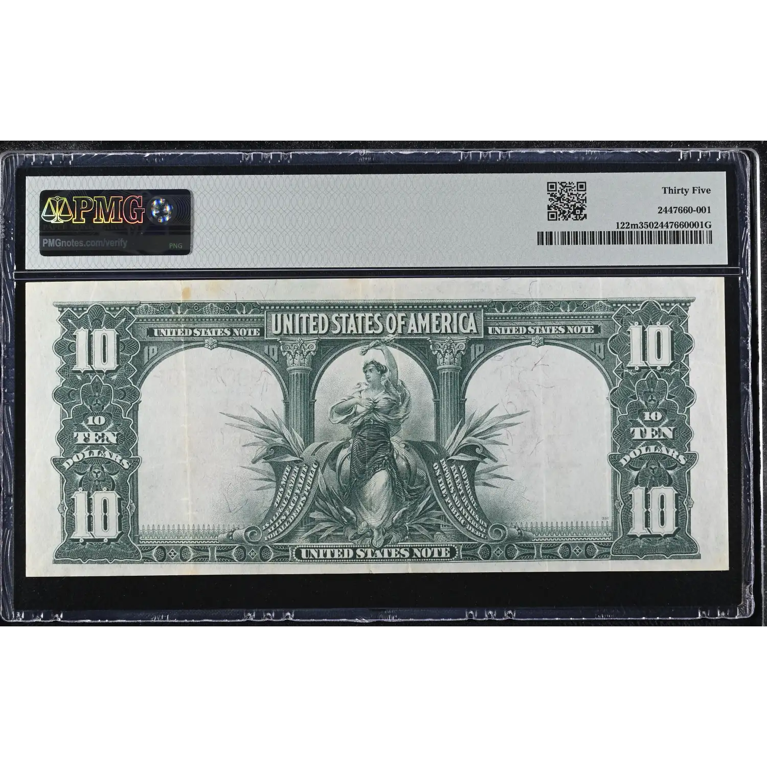1901 $10 Bison Legal Tender Note FR#122m Mule PMG VF 35 - Old Pueblo Coin
