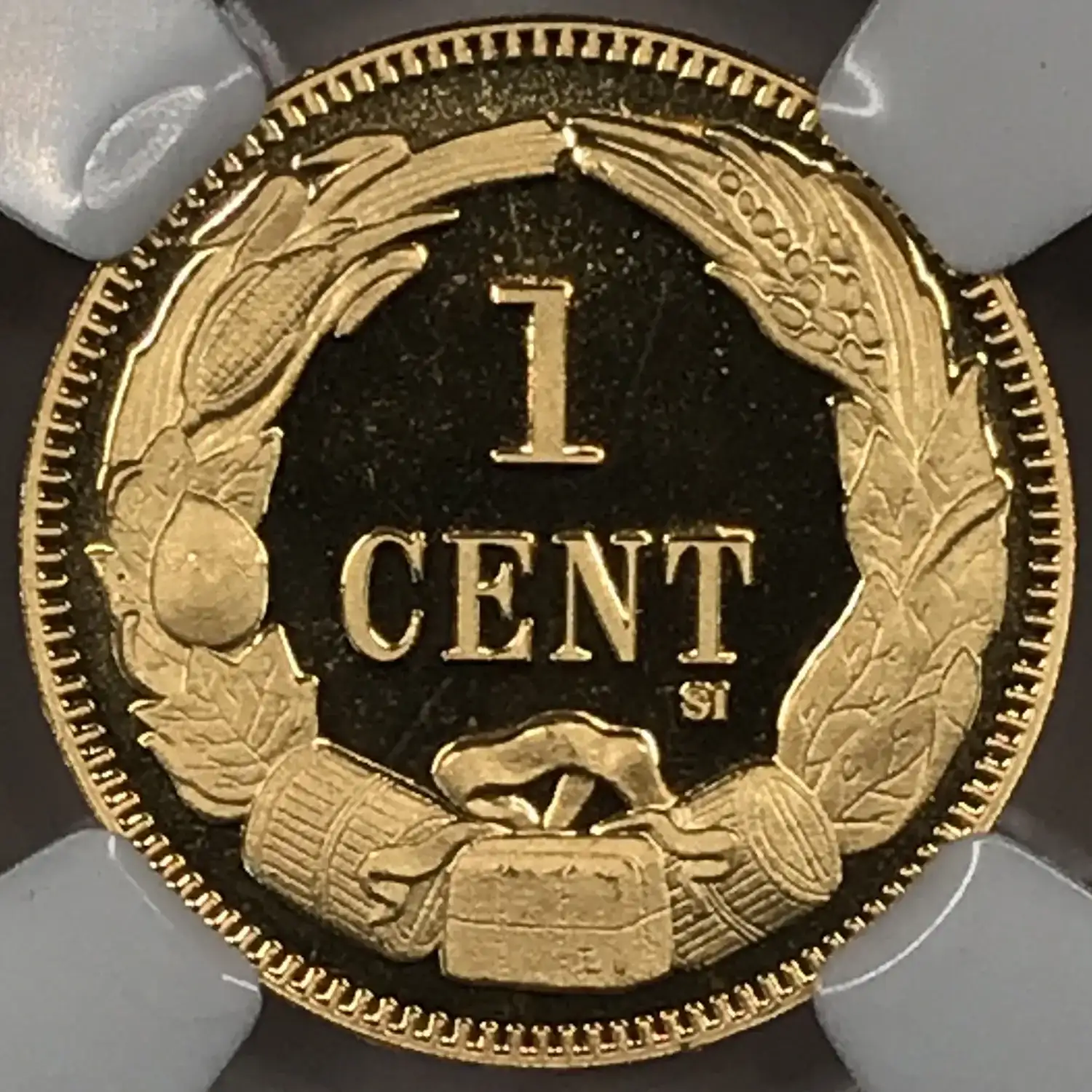 1861 1/4 oz Gold NGC Gem Proof Gold Confederate Cent Smithsonian ...