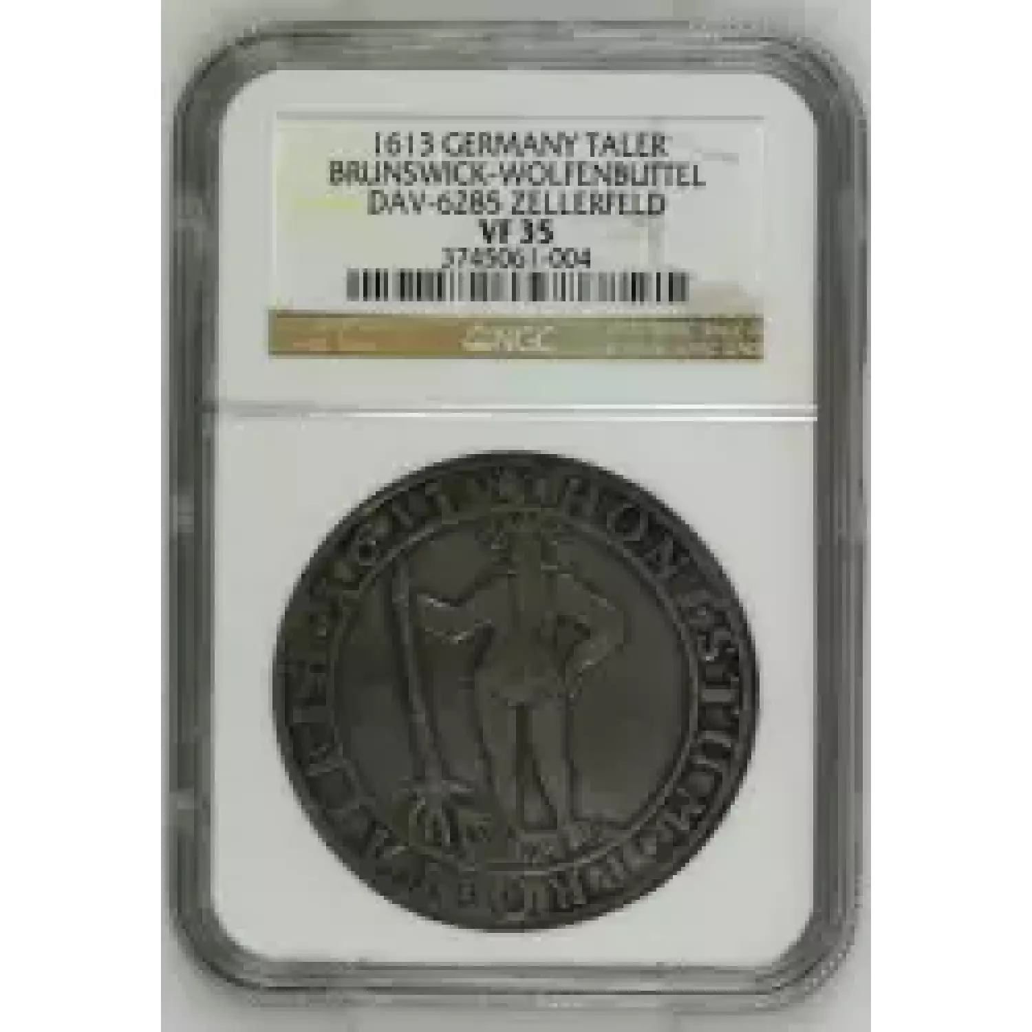 1613 GERMAN STATES Silver THALER NGC VF-35 BRUNSWICK-WOLFENBUTTEL DAV ...