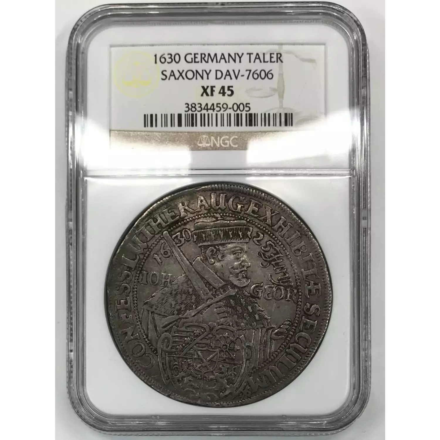 1630 GERMAN STATES Silver THALER NGC XF-45 SAXONY DAV-7606 - Old Pueblo ...
