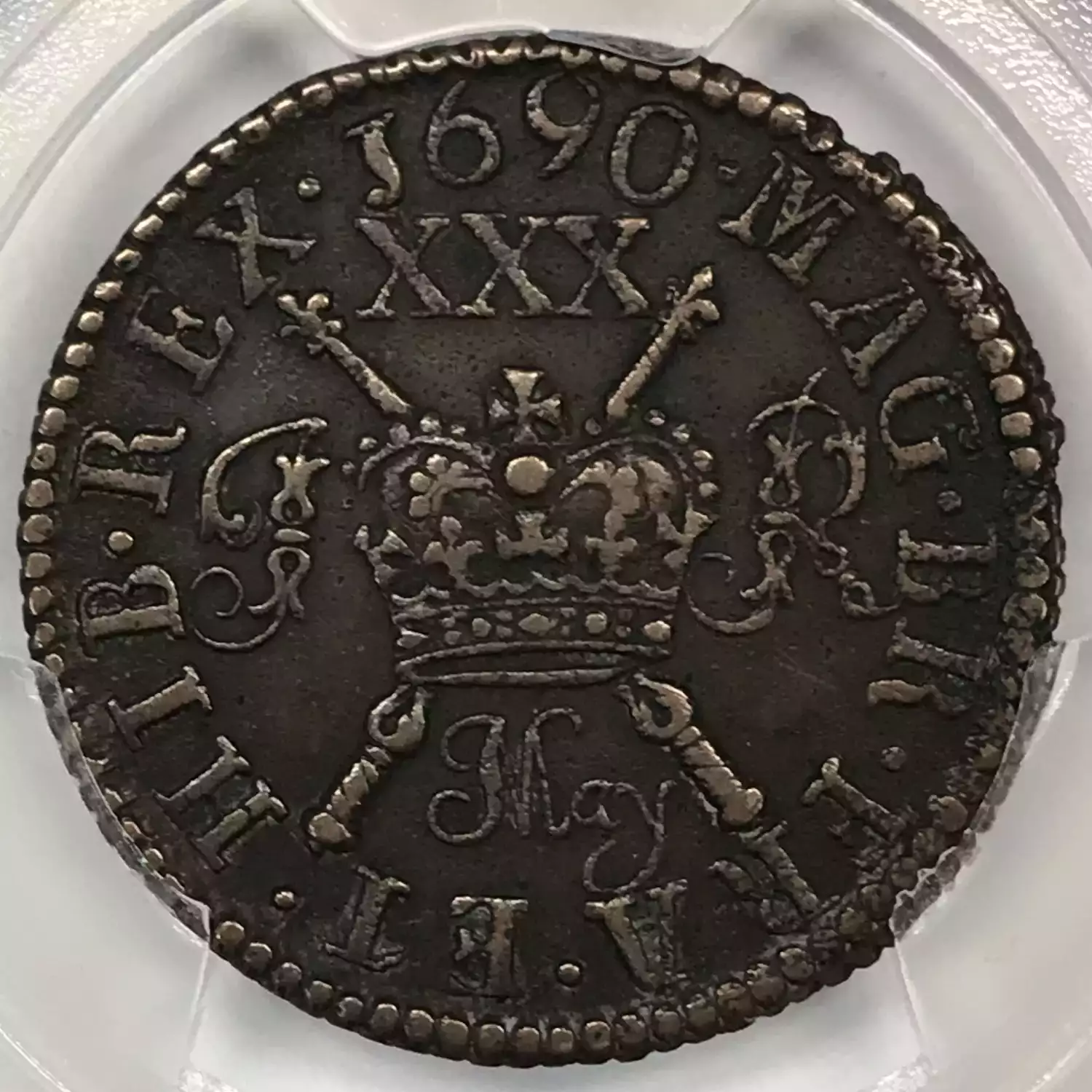 1690-May IRELAND Brass 1/2 CROWN PCGS XF-45 S-6580B Gun Money - Old ...