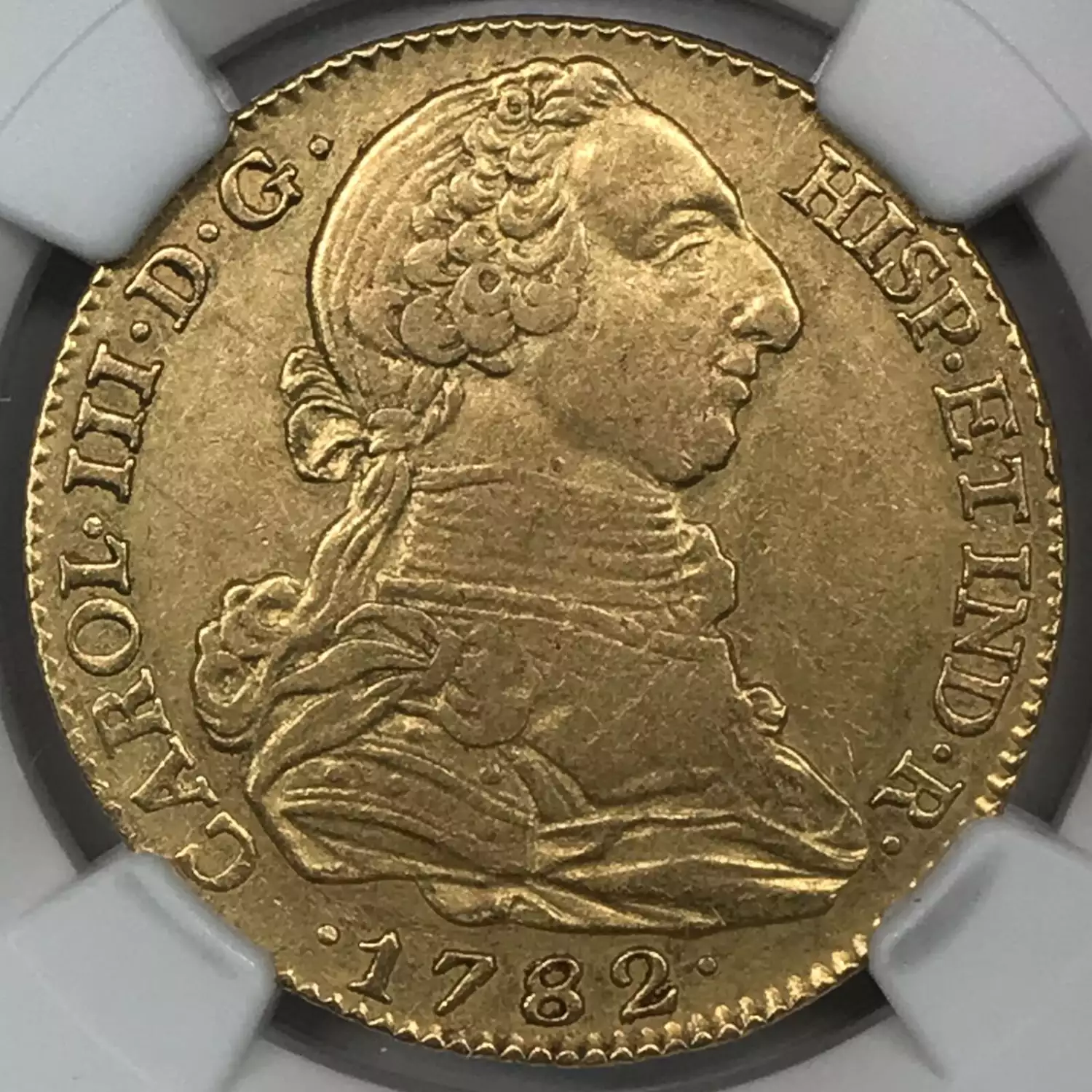 1782-M JD Spain Gold 4 ESCUDOS NGC XF-45 - Old Pueblo Coin