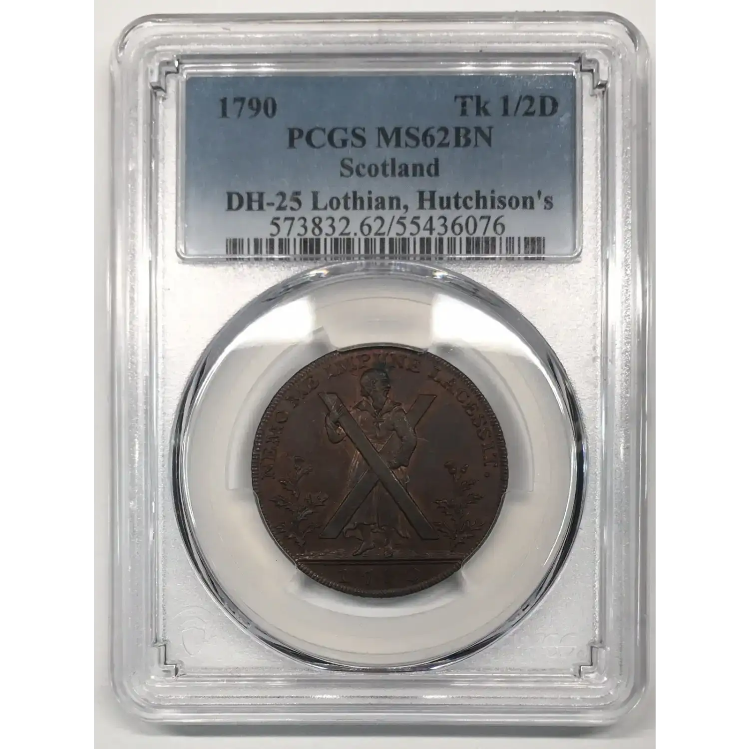 1790 Great Britain Copper Half Penny Conder Token PCGS MS-62 BN DH-25 ...