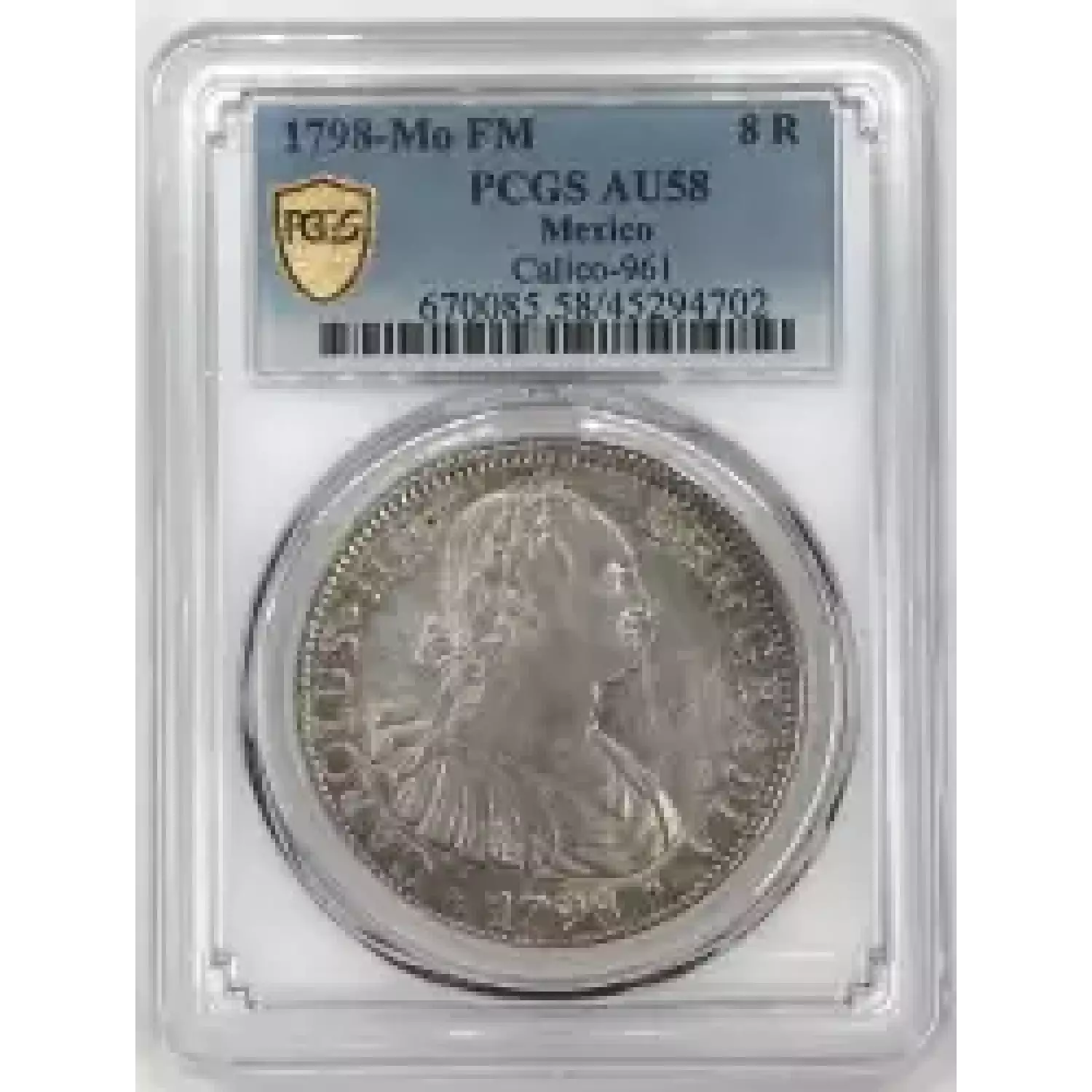 1798-Mo FM MEXICO Silver 8 REALES PCGS AU-58 Calico-961 - Old Pueblo Coin