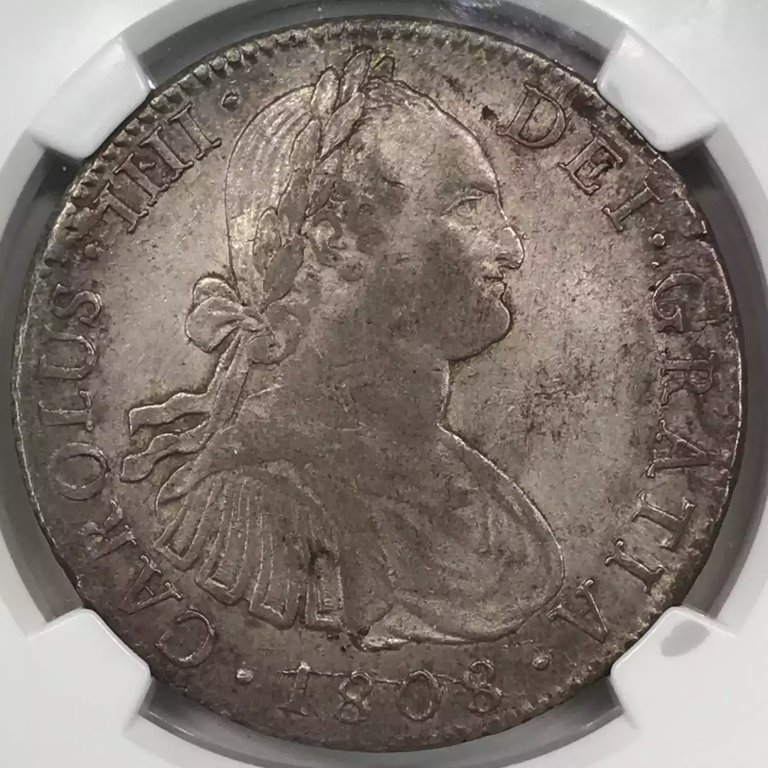 1808-Mo TH Mexico Silver 8 REALES NGC AU-58 CARLOS IIII - Old Pueblo Coin
