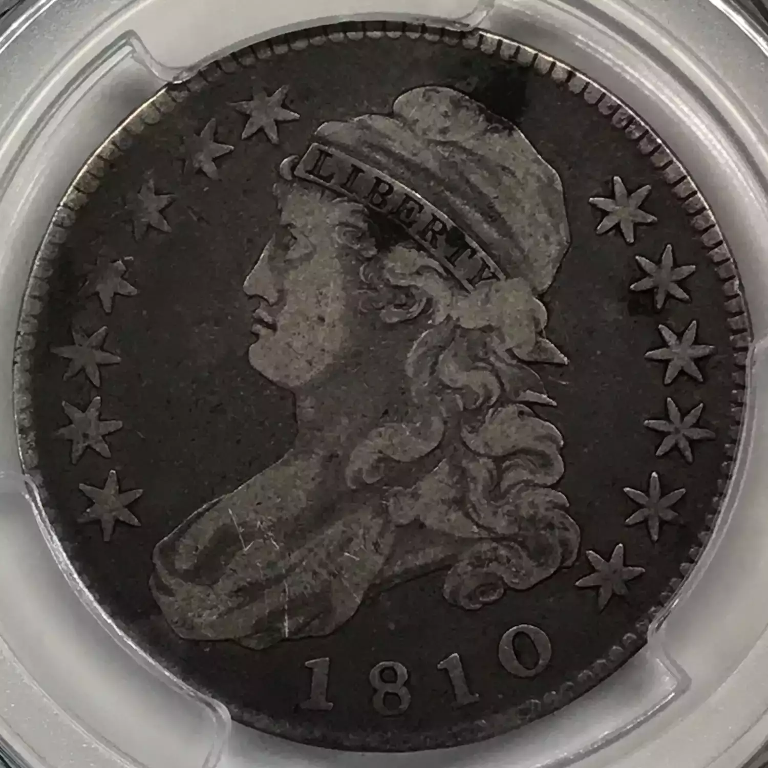 1810 Capped Bust Lettered Edge Half Dollar PCGS F-15 - Old Pueblo Coin