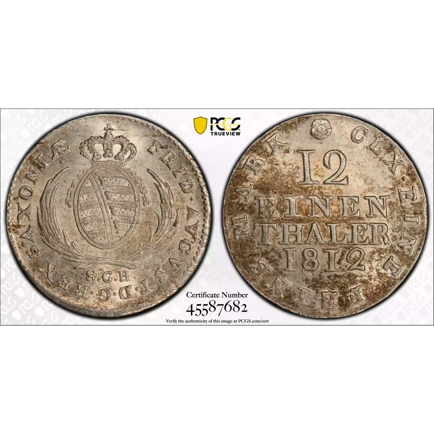1812-SGH GERMAN STATES Silver 1/12 THALER (Doppelgroschen) PCGS MS-64 ...