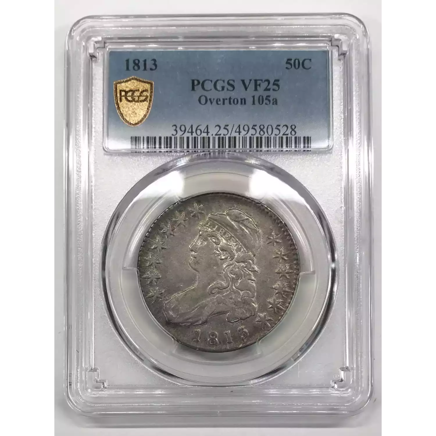 1813 Capped Bust Lettered Edge Half Dollar PCGS VF-25 Overton 105a - Old Pueblo Coin