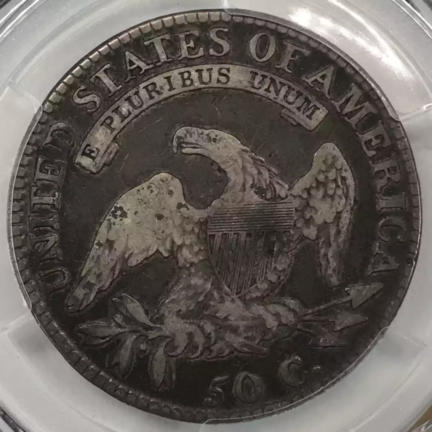 1818 Capped Bust Lettered Edge Half Dollar PCGS F-15 - Old Pueblo Coin