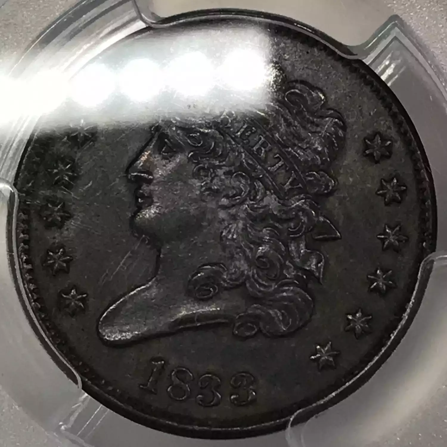 1833 Classic Head Half Cent PCGS AU-55 BN - Old Pueblo Coin