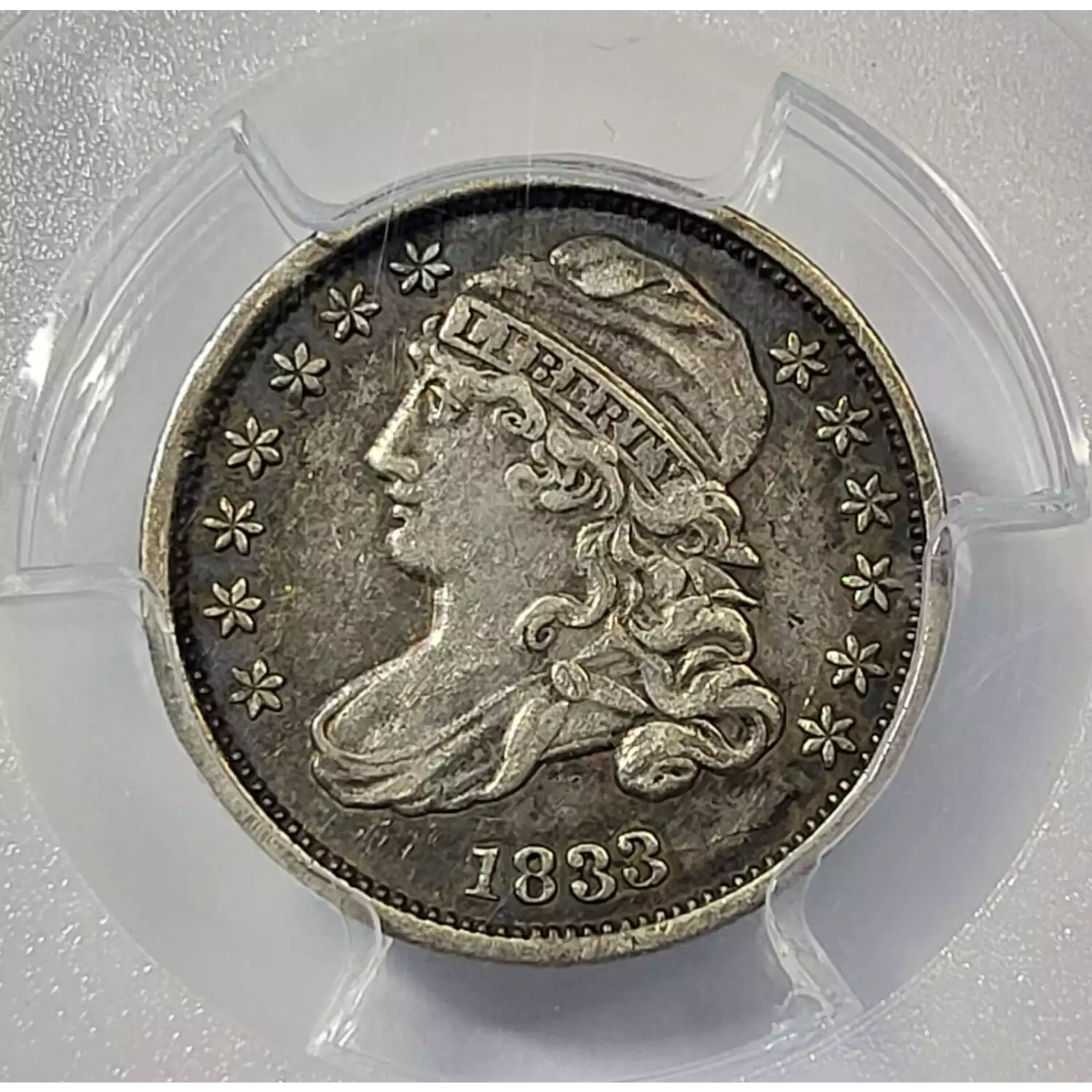 1833 Capped Bust Dime PCGS XF-40 Last 3 High CAC - Old Pueblo Coin