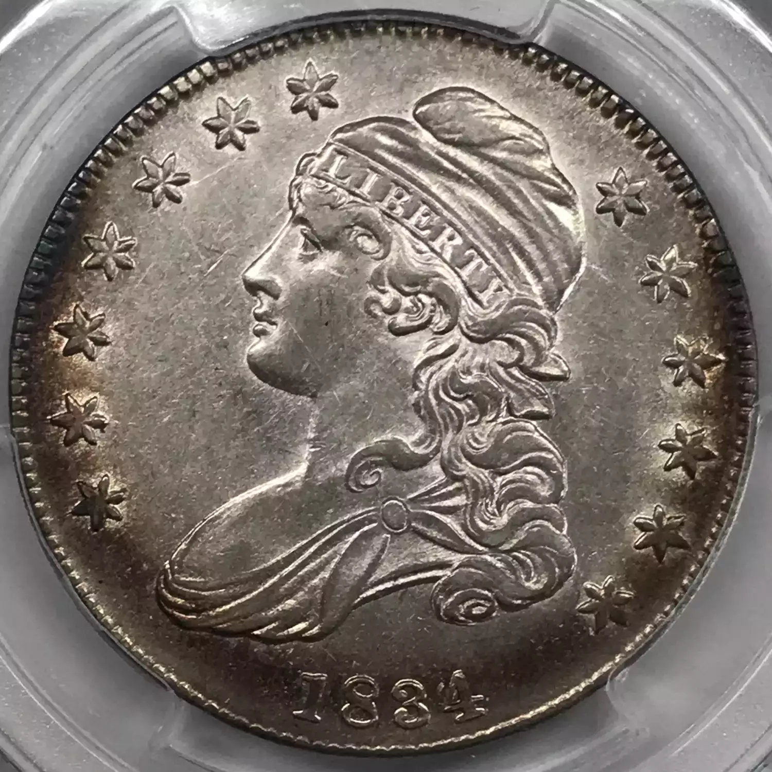 1834 Capped Bust Lettered Edge Half Dollar PCGS AU-50 Small Date, Small Letters - Old Pueblo Coin