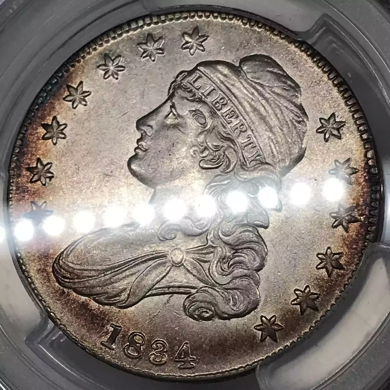 1834 Capped Bust Lettered Edge Half Dollar PCGS AU-50 Small Date, Small Letters - Old Pueblo Coin