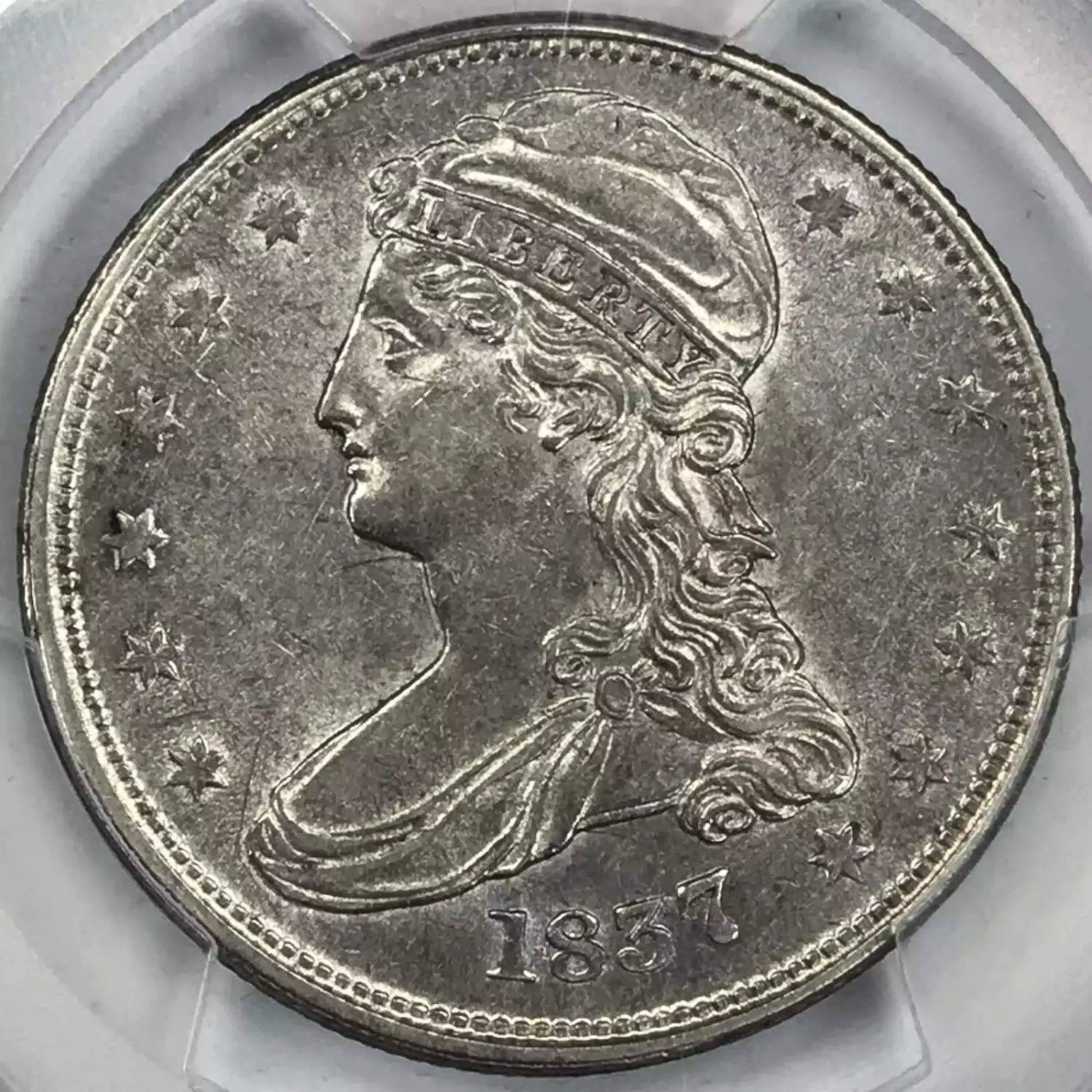 1837 Capped Bust Reeded Edge Half Dollar PCGS AU-53 - Old Pueblo Coin