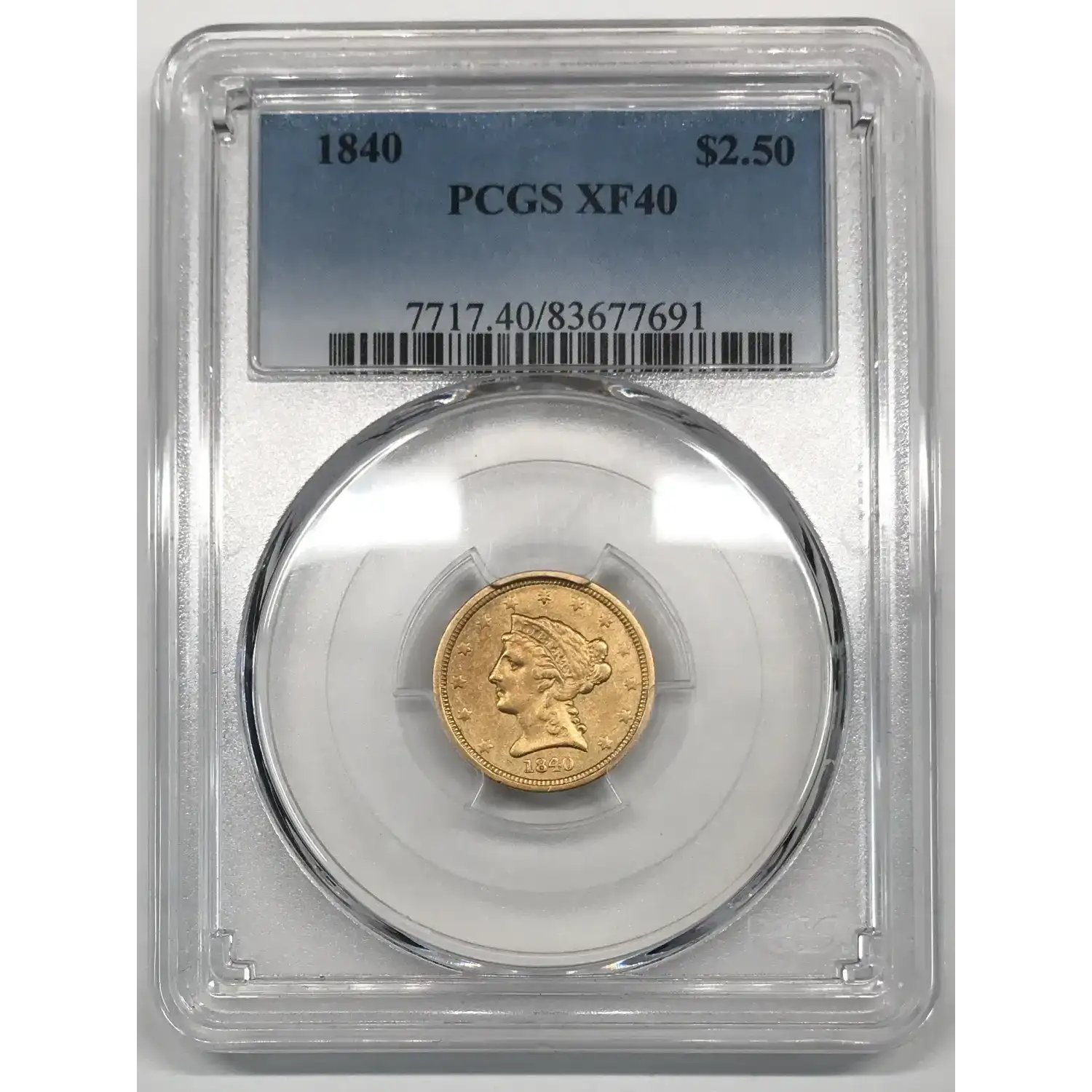 1840 $2.50 Gold Liberty Head Quarter Eagle PCGS XF-40 - Old Pueblo Coin