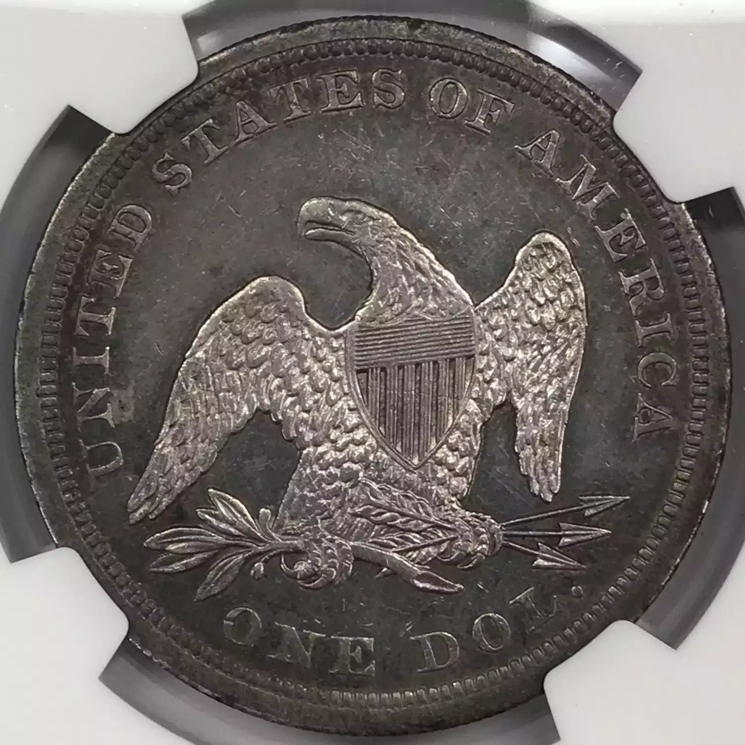 1842 Seated Liberty Silver Dollar NGC AU-53 - Old Pueblo Coin