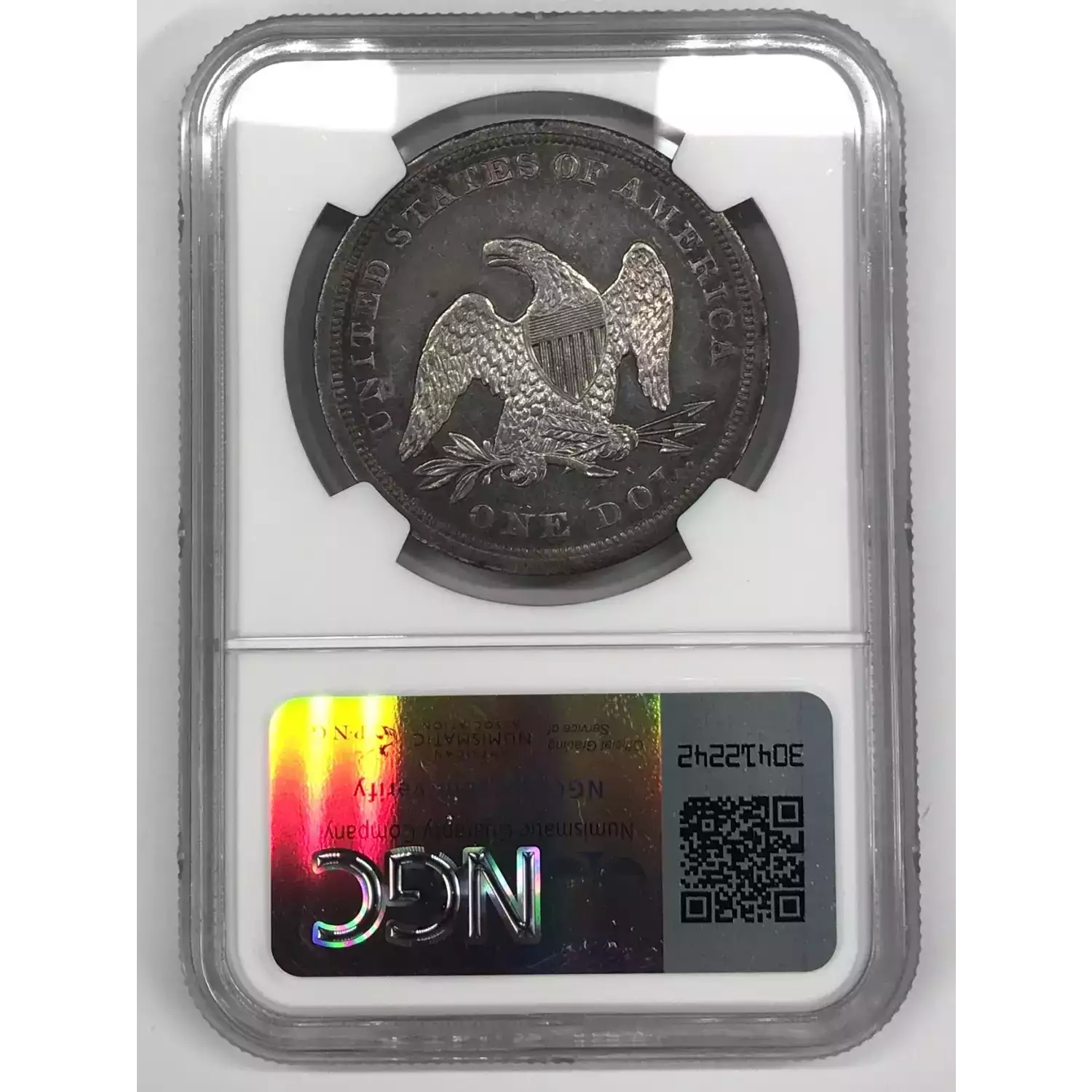 1842 Seated Liberty Silver Dollar NGC AU-53 - Old Pueblo Coin