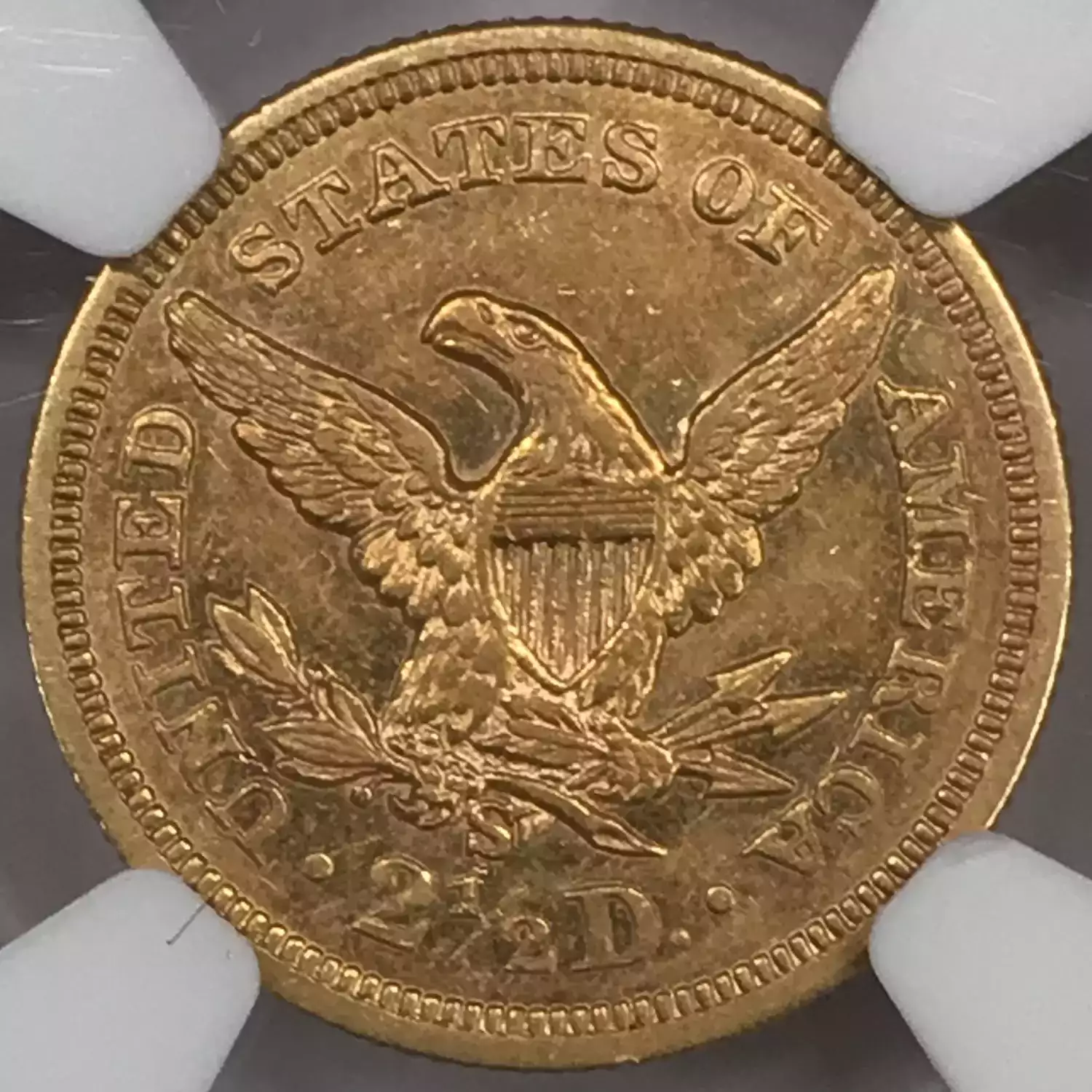 1856-S $2.50 Gold Liberty Head Quarter Eagle NGC MS-61 - Old Pueblo Coin