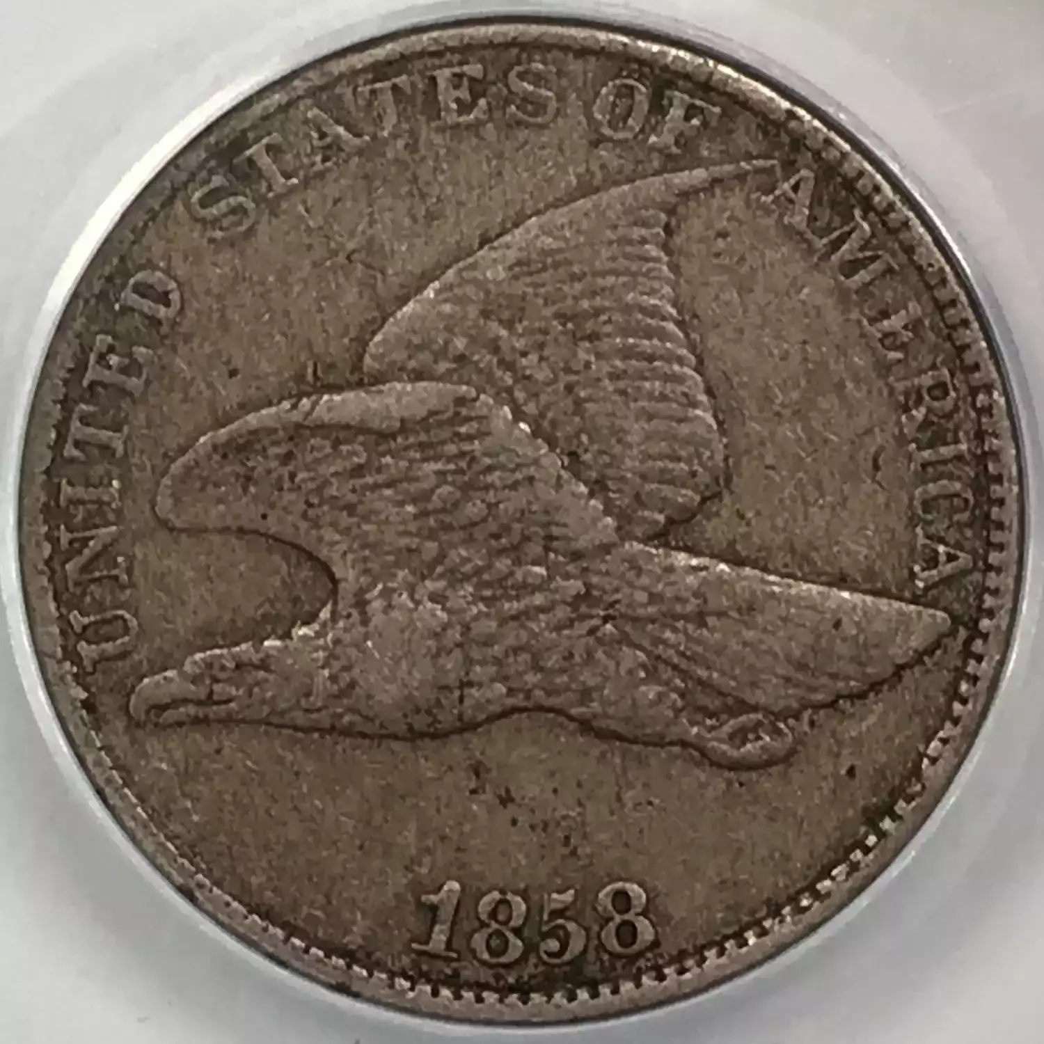 1858 Flying Eagle Cent ANACS VF-30 FS-901 LARGE LETTERS LOW LEAVES ...