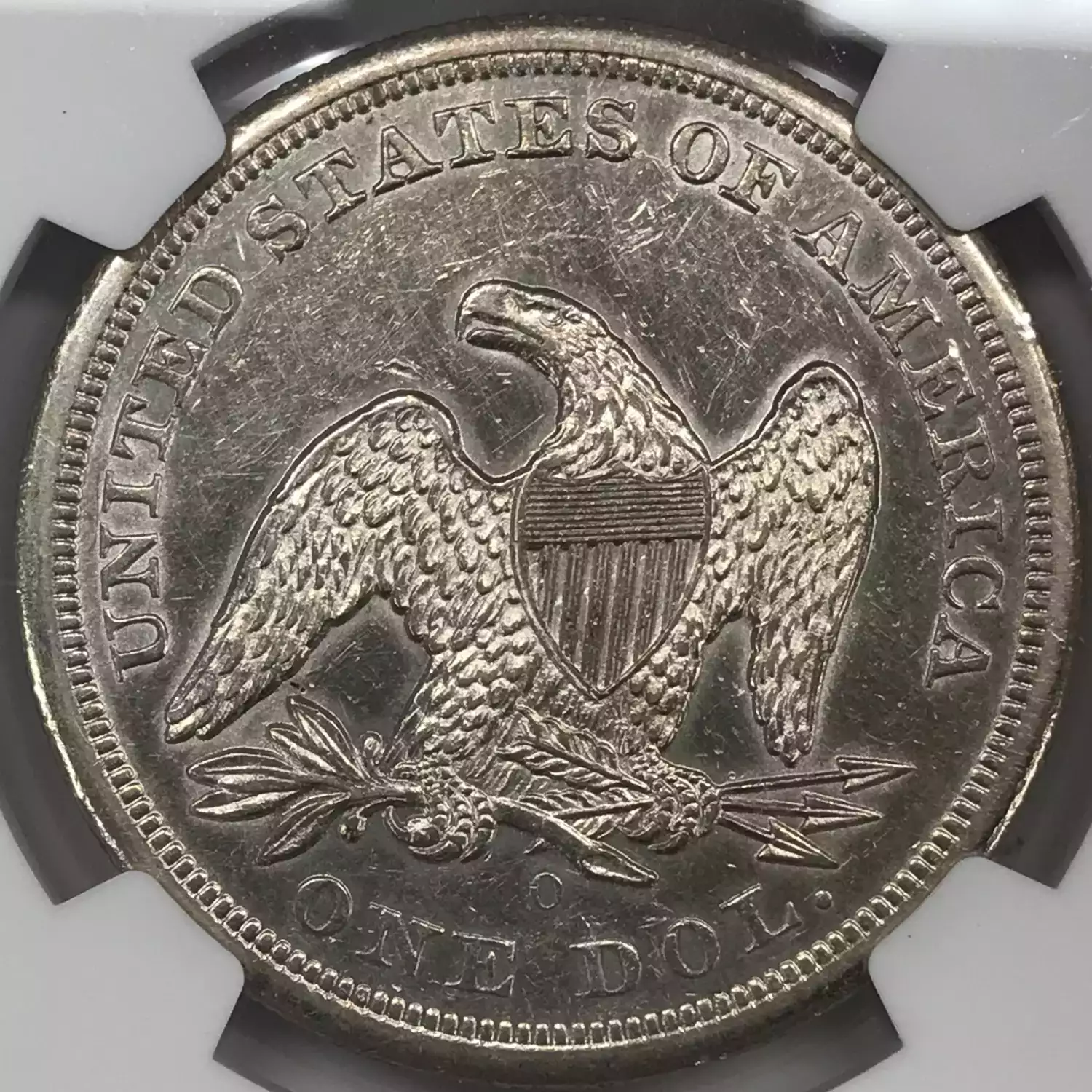 1860-O Seated Liberty Silver Dollar NGC AU-Details - Old Pueblo Coin