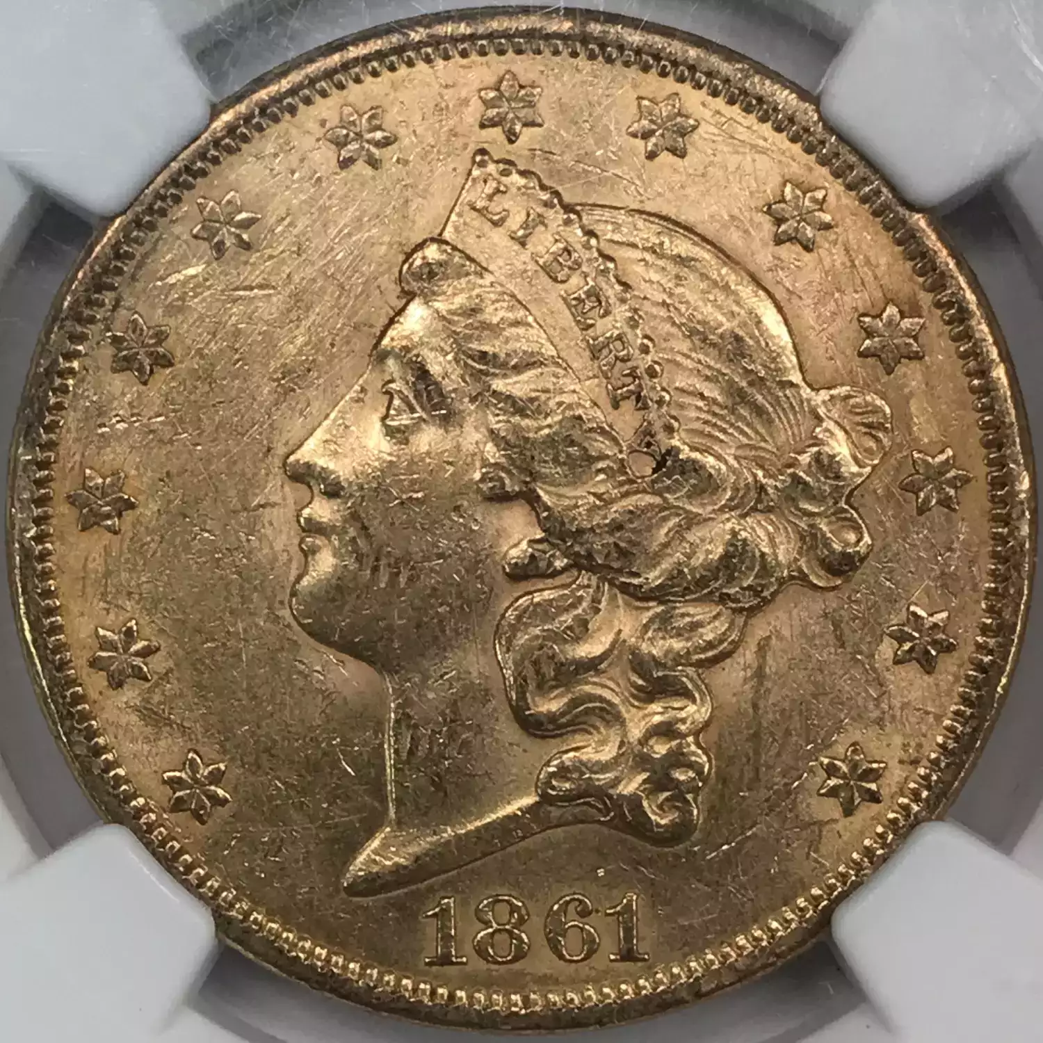 1861 Liberty Head $20 Gold Double Eagle NGC GENUINE CIVIL WAR HOARD - Old Pueblo Coin