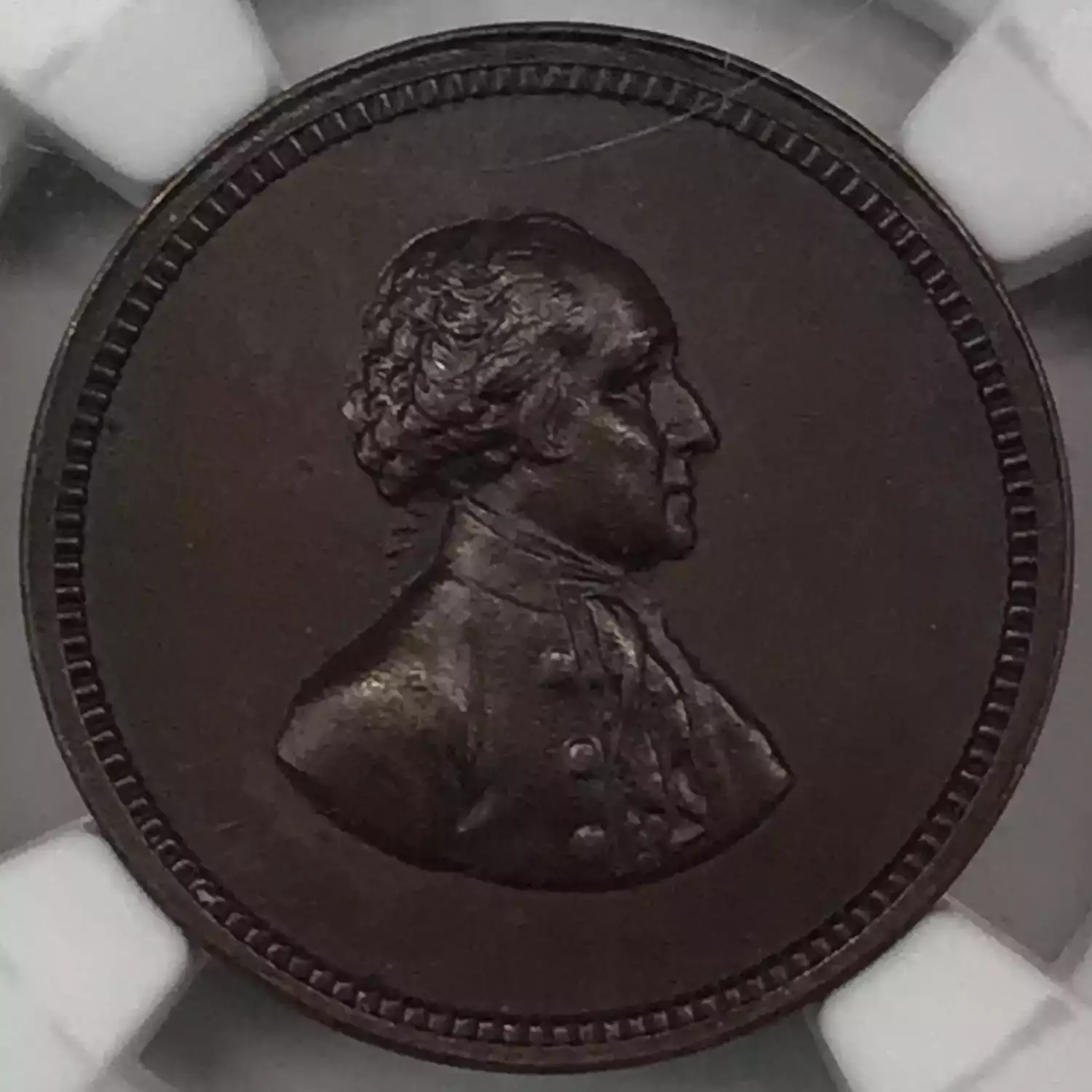 1861-62 Medal NGC MS-64 BN GEORGE WASHINGTON BIRTH & DEATH J-PR-25 AE ...