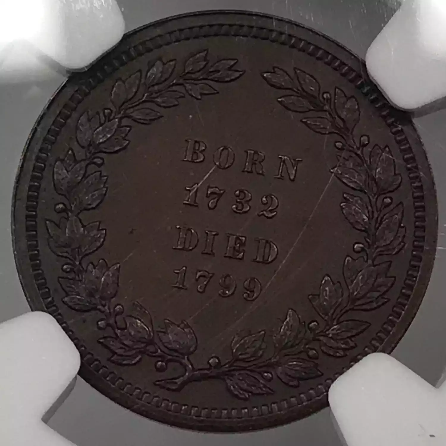 1861-62 Medal NGC MS-64 BN GEORGE WASHINGTON BIRTH & DEATH J-PR-25 AE ...