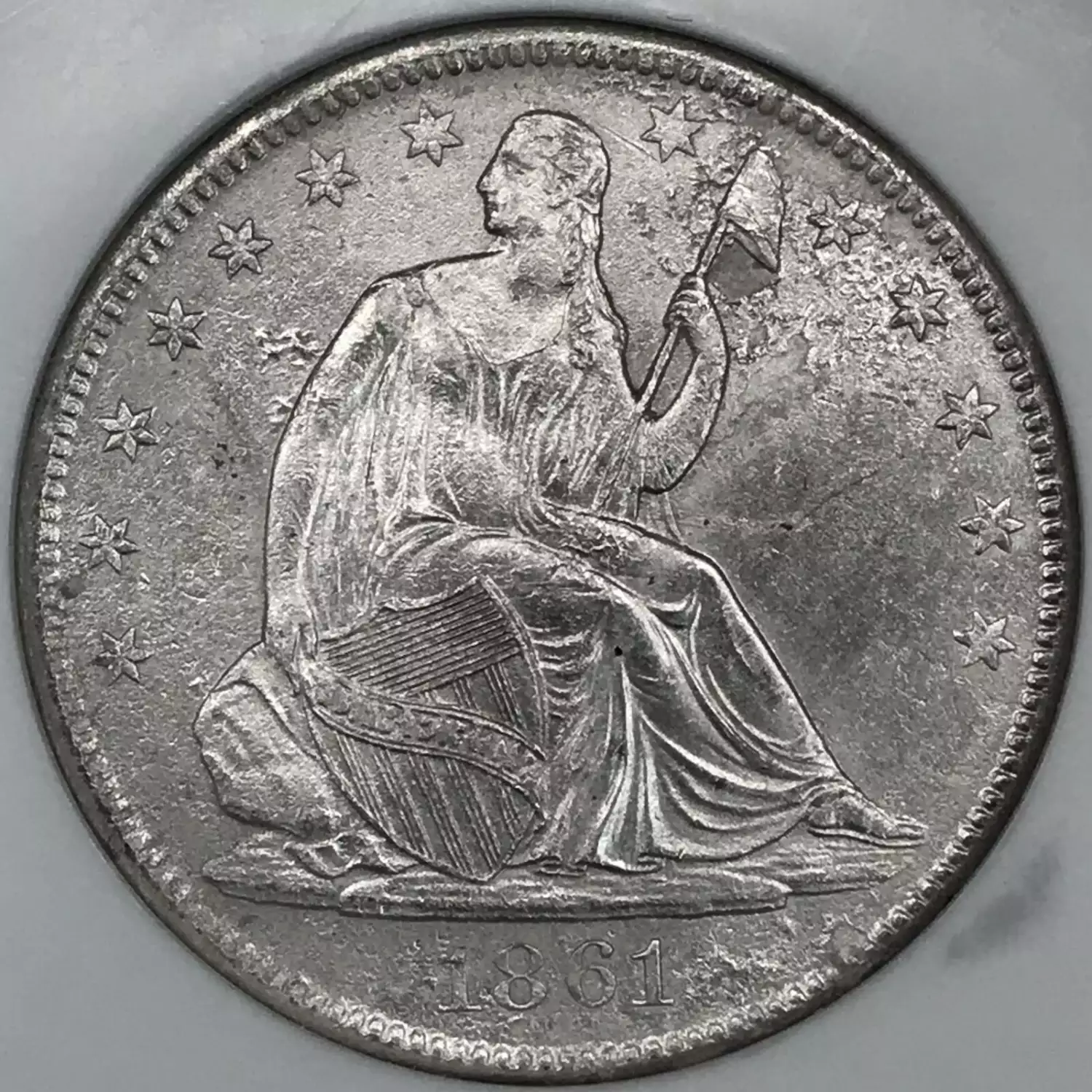 1861-O Seated Liberty Half Dollar NGC SHIPWRECK EFFECT SS REPUBLIC LOUISIANA ISSUE - Old Pueblo Coin