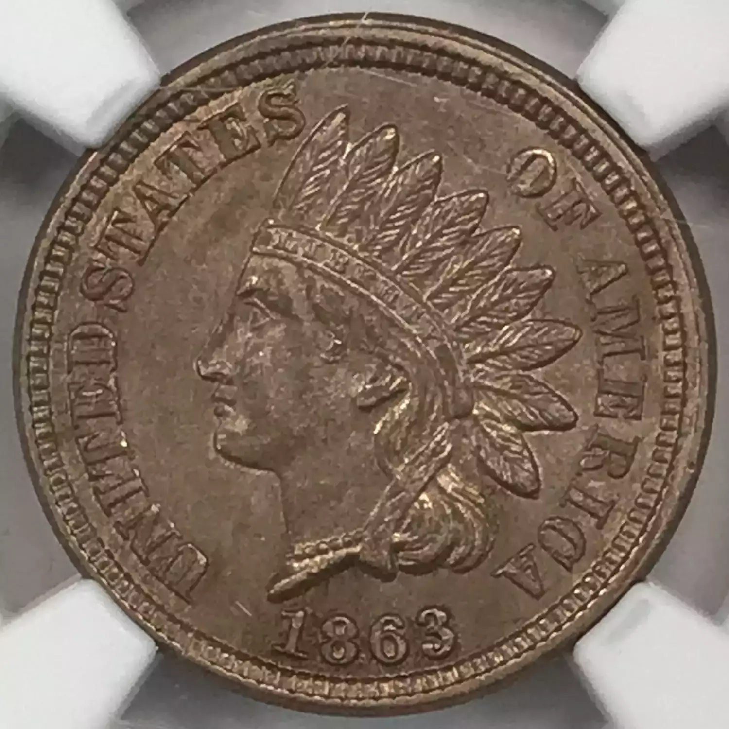 1863 Indian Head Cent NGC MS-62 - Old Pueblo Coin