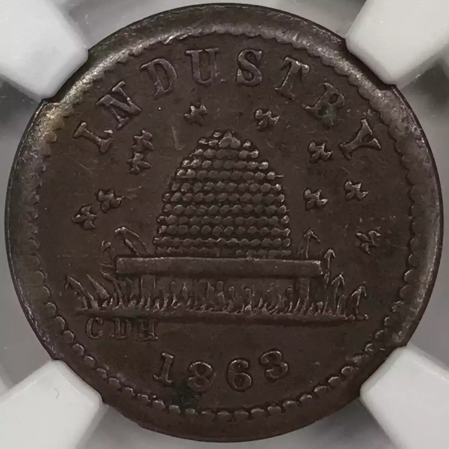 1863 Pvt Tokens - Civil War Tokens Various common types NGC AU-58 BN F ...