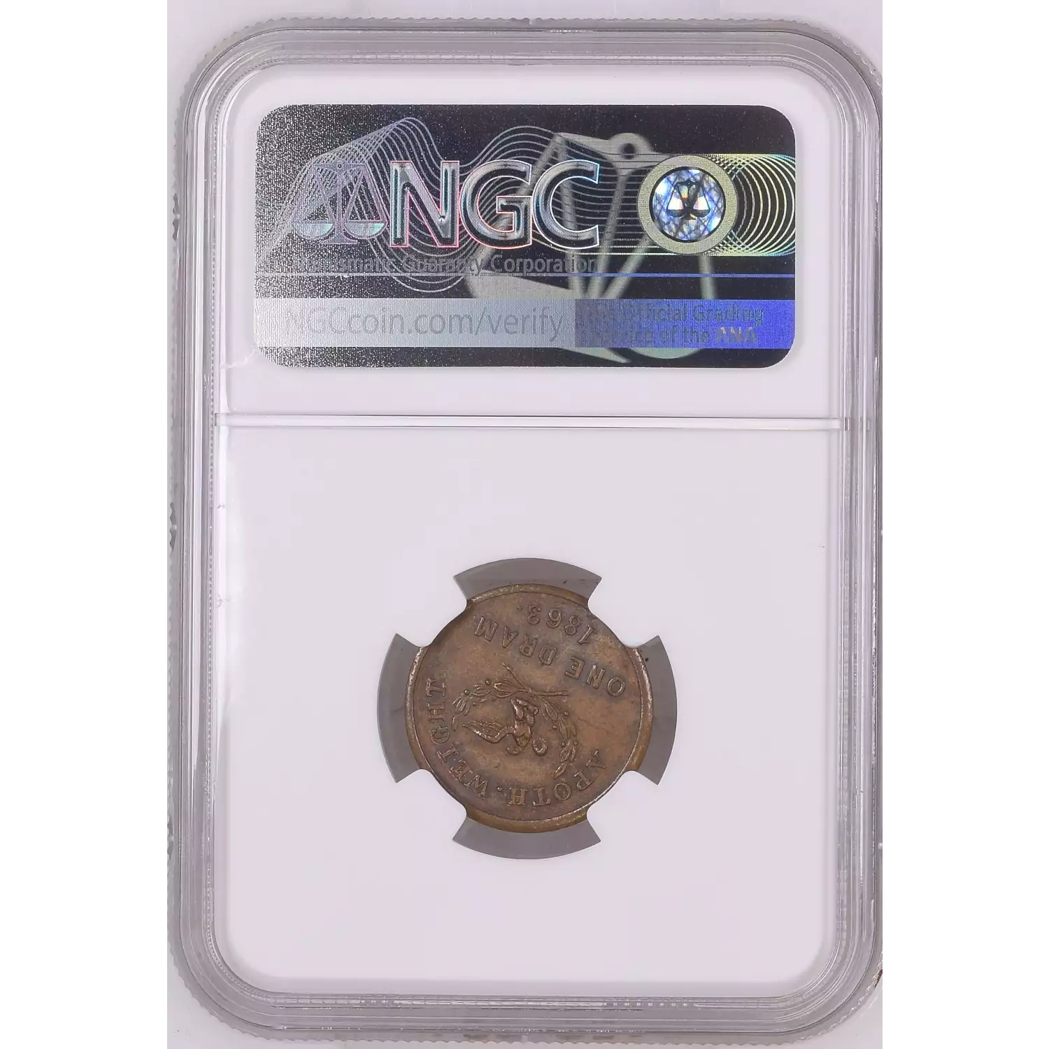 1863 New York Civil War Token NGC MS-63 BN F-630AG-1a JOHN P. GRUBER ...