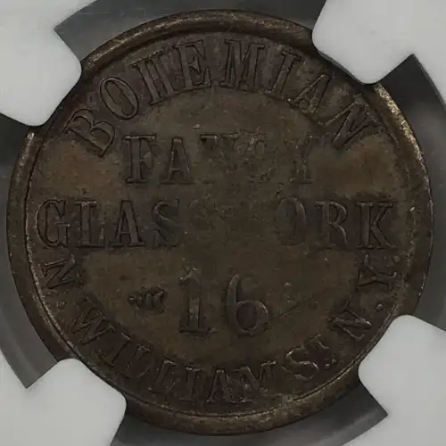 1863 New York Civil War Token NGC AU-58 BN F-630H-1a J.L. BODE ...