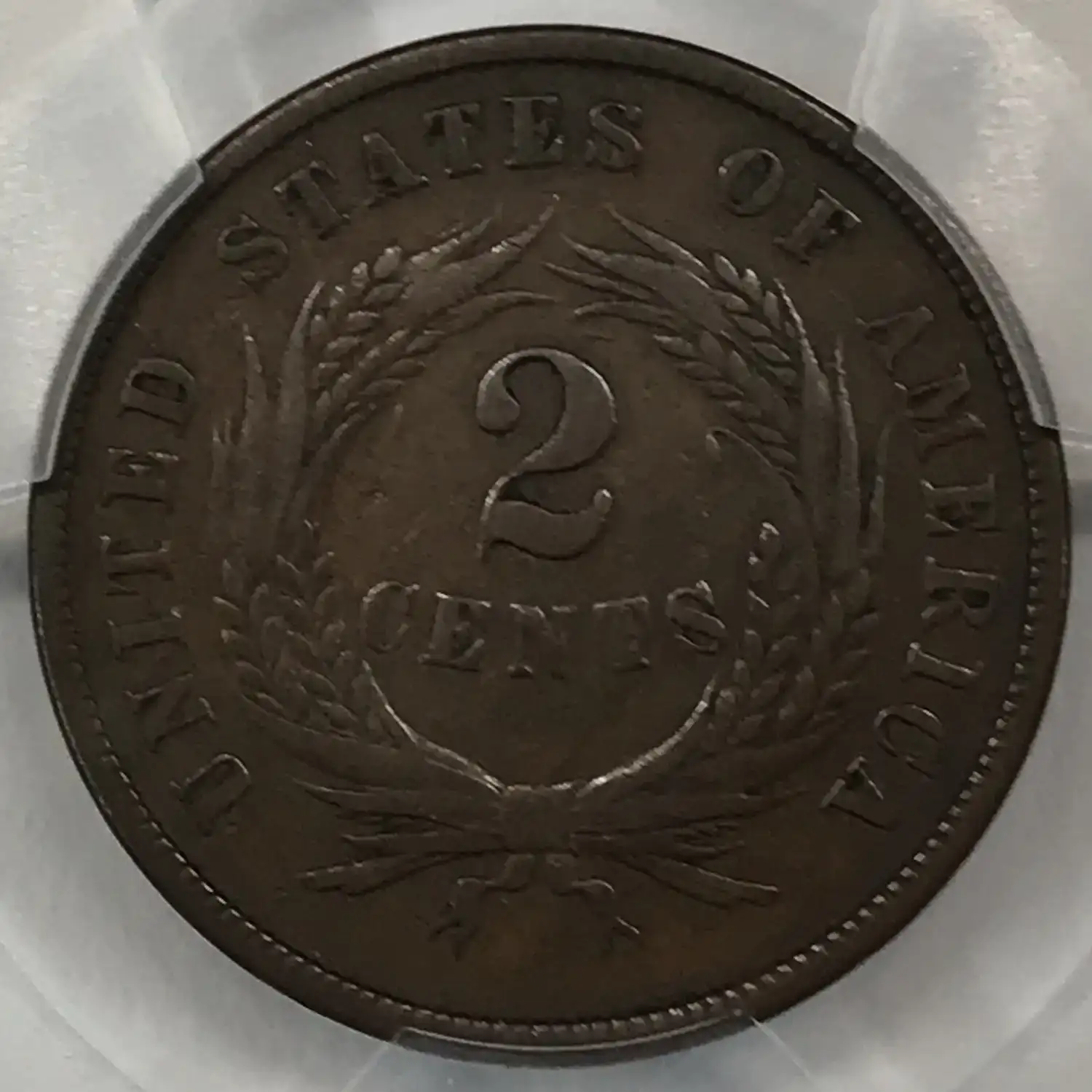 1864 Two-Cent Piece PCGS XF-40 BN Small Motto - Old Pueblo Coin