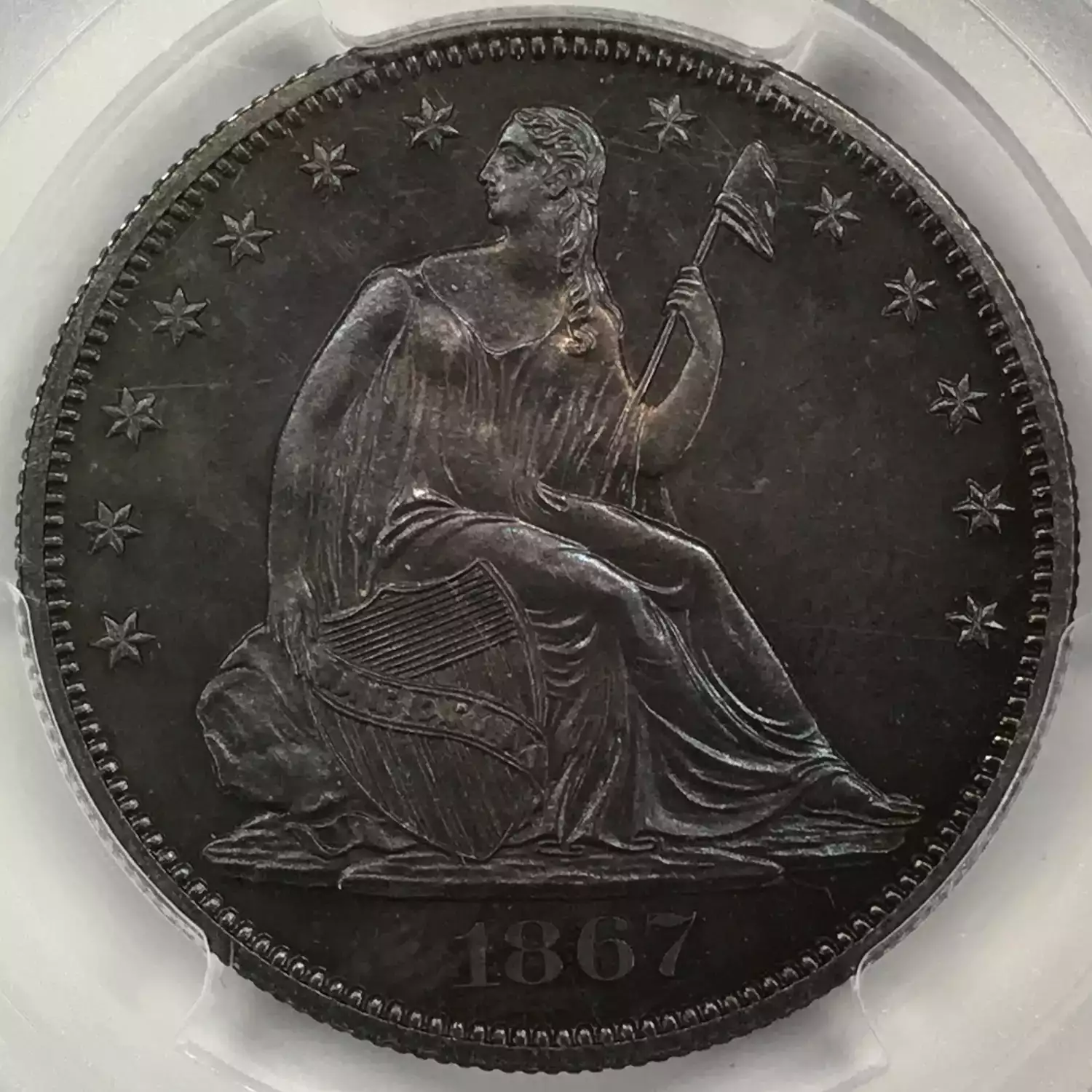 1867 Seated Liberty Half Dollar PCGS PR-65 - Old Pueblo Coin