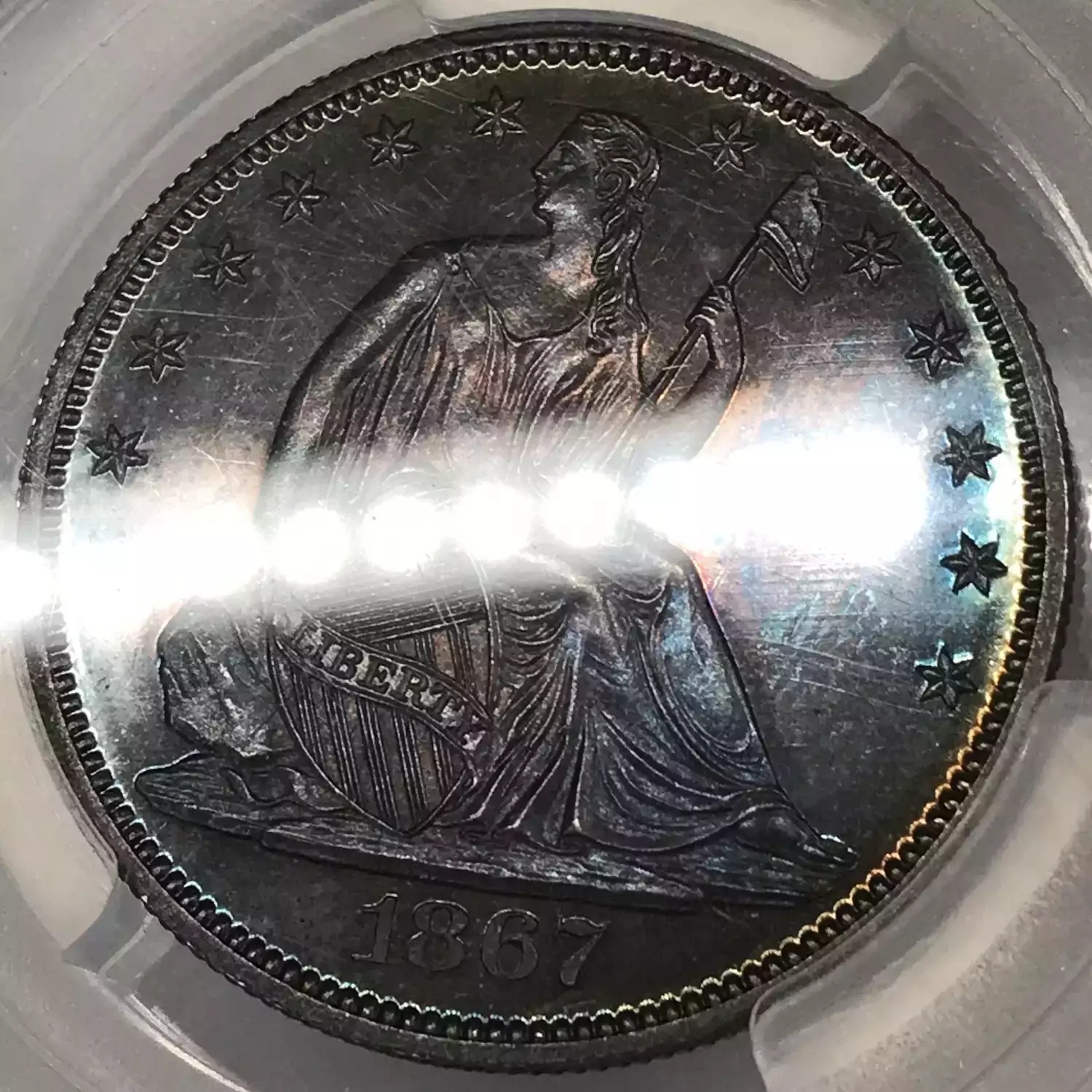 1867 Seated Liberty Half Dollar PCGS PR-65 - Old Pueblo Coin