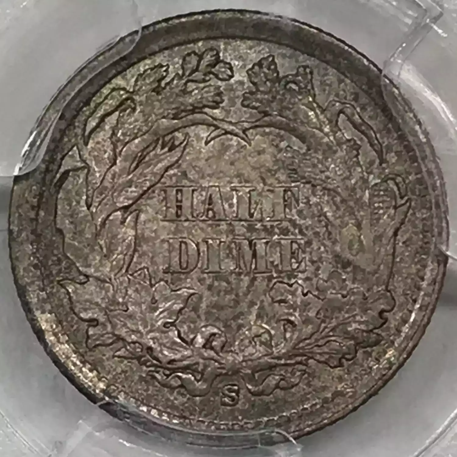 1867-S Seated Liberty Half Dime PCGS AU-55 CAC - Old Pueblo Coin