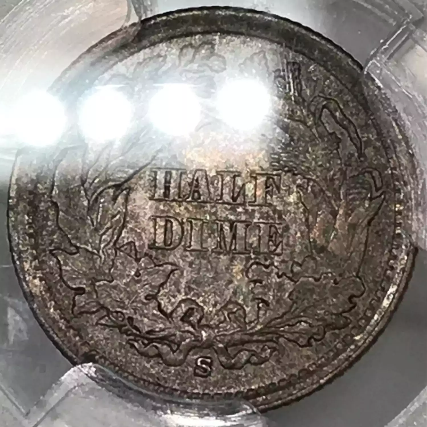 1867-S Seated Liberty Half Dime PCGS AU-55 CAC - Old Pueblo Coin