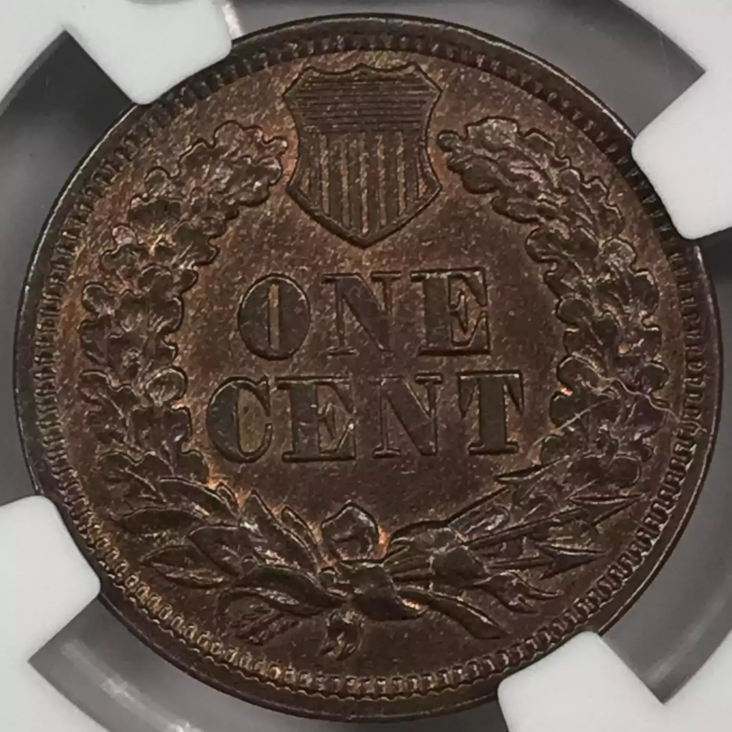 1869 Indian Head Cent NGC AU-58 BN - Old Pueblo Coin