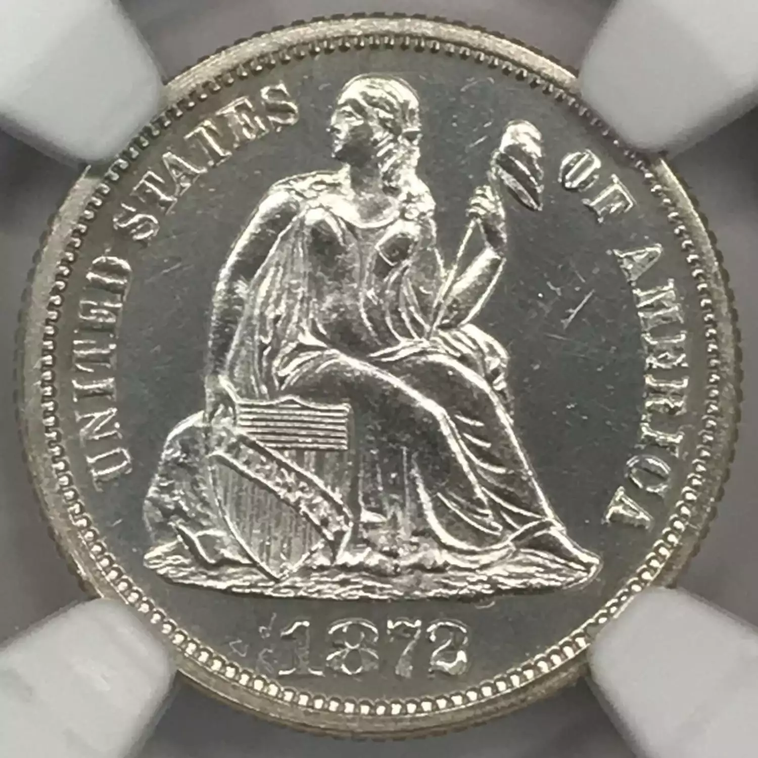 1872 Seated Liberty Dime NGC PF-61 - Old Pueblo Coin