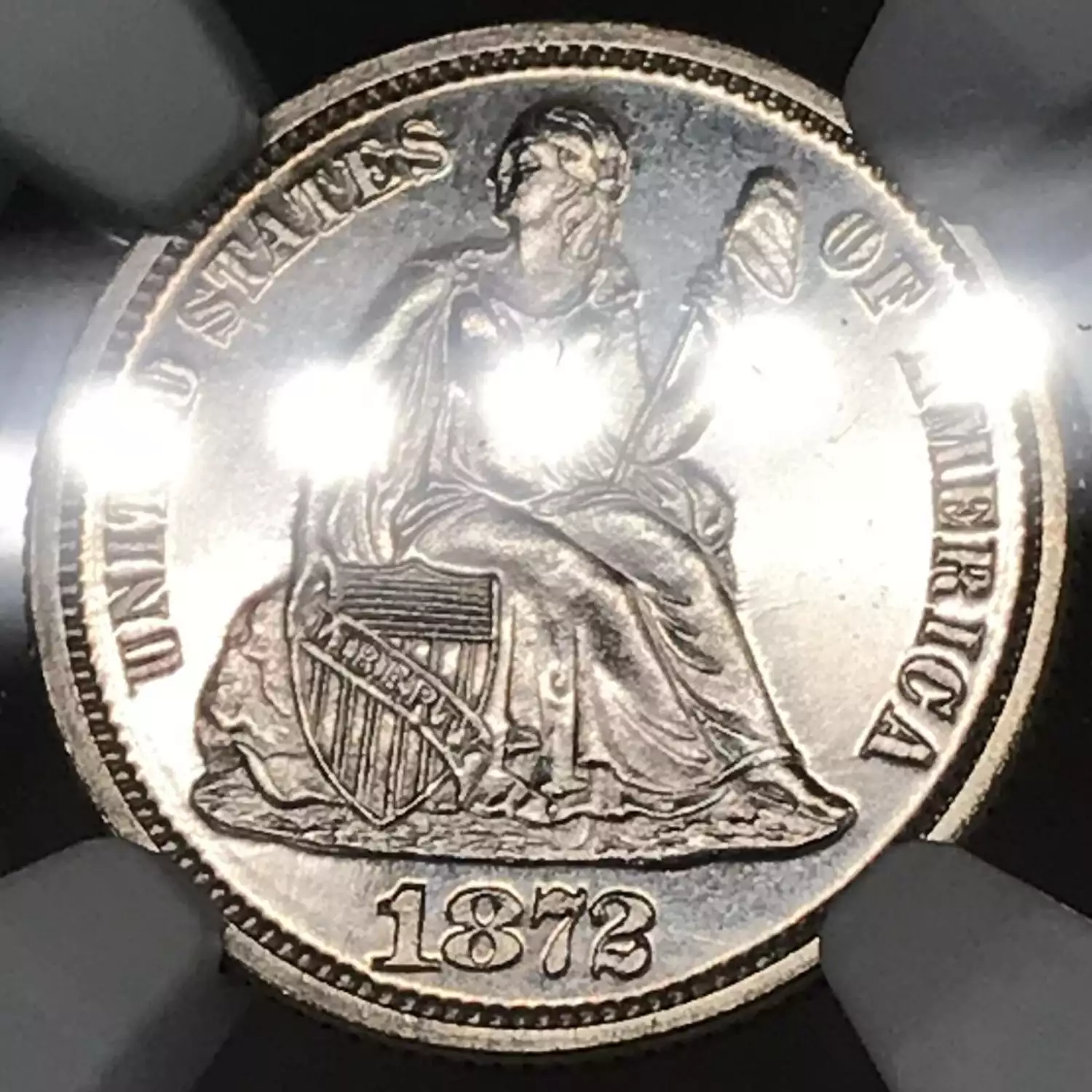 1872 Seated Liberty Dime NGC PF-61 - Old Pueblo Coin