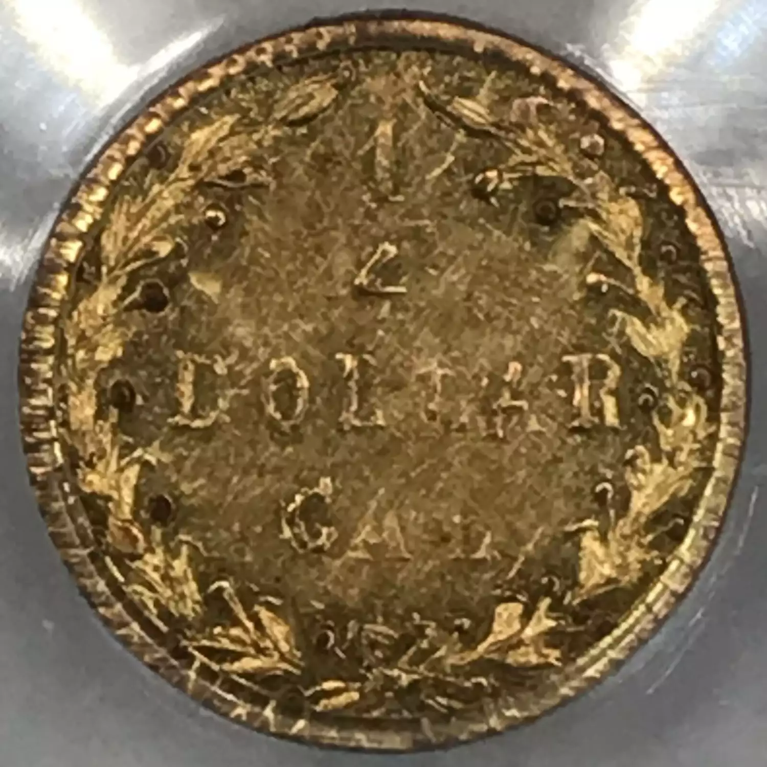 1875 Indian Head Round California Fractional Gold 1/4 Dollar PCGS MS-62 ...