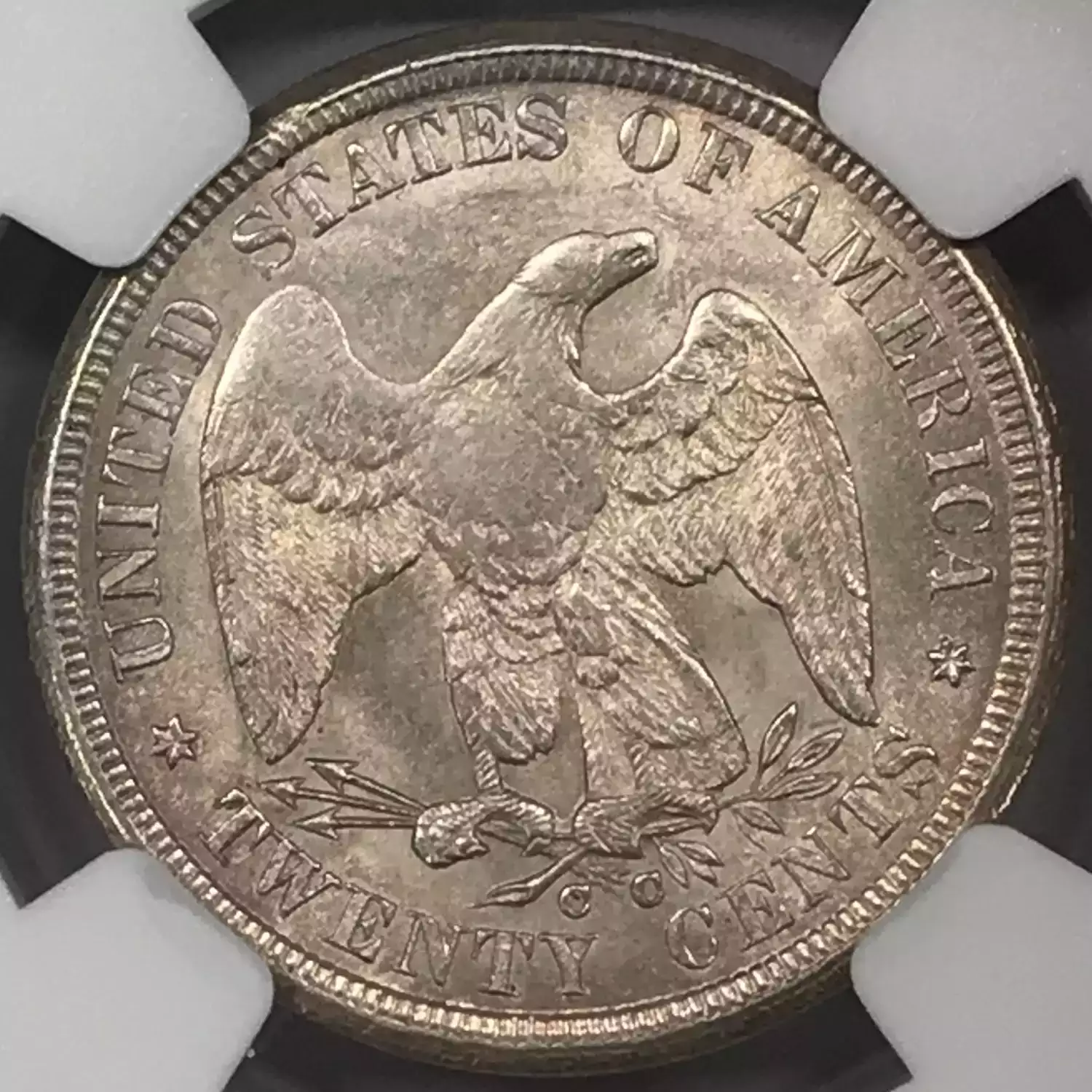 1875-CC Seated Liberty Twenty Cent Piece (20c) NGC MS-62 - Old Pueblo Coin