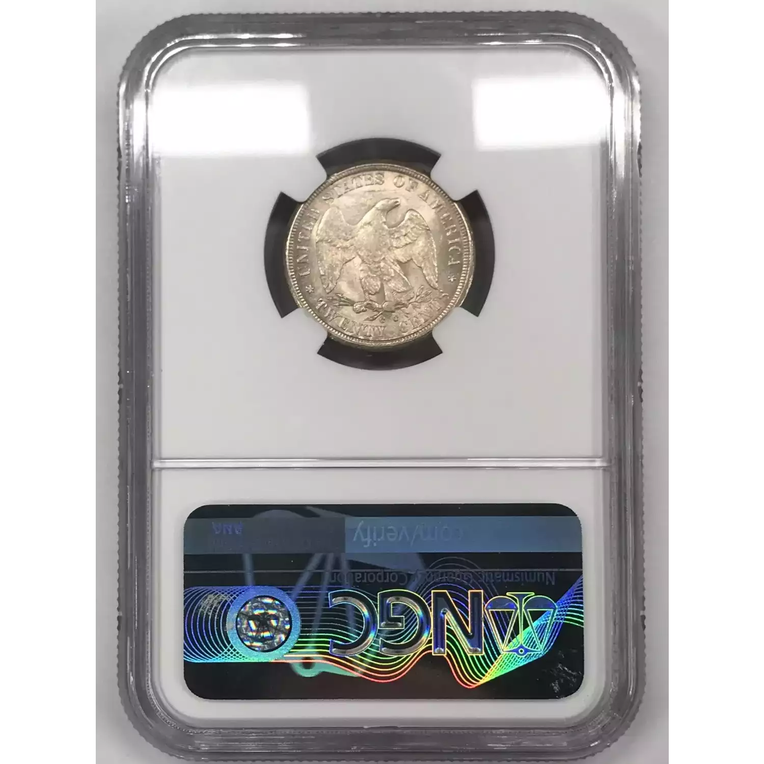 1875-CC Seated Liberty Twenty Cent Piece (20c) NGC MS-62 - Old Pueblo Coin